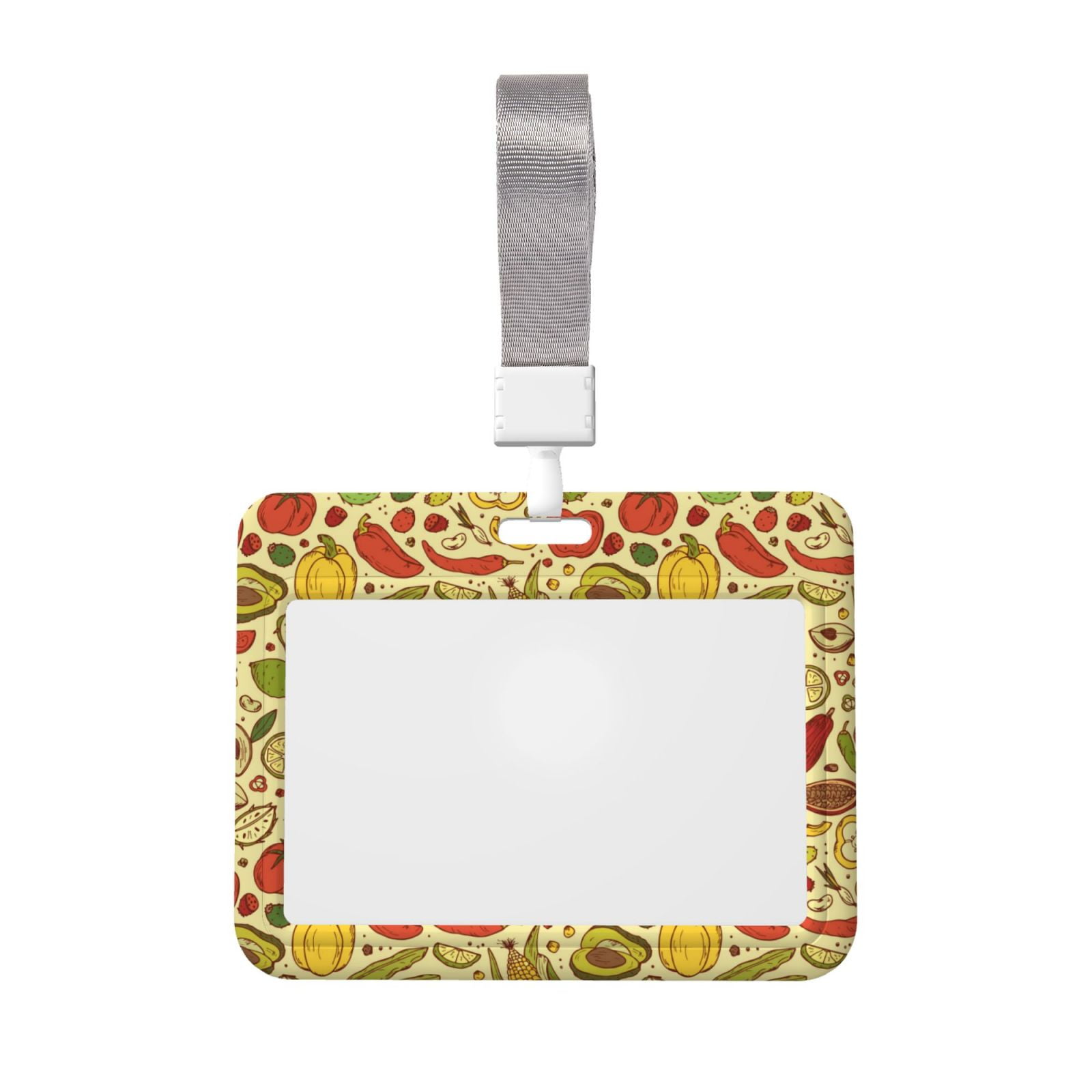 Junzan Fruits And Vegetables ID Badge Holder with Windows Key Card Work ...