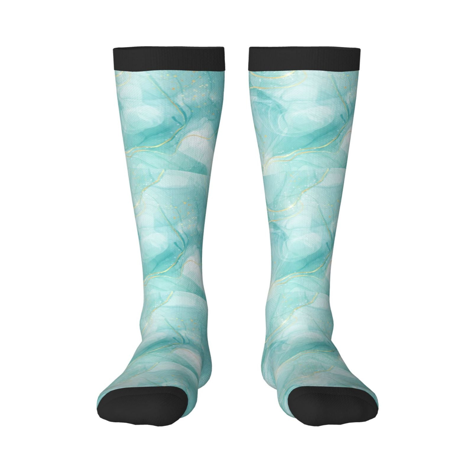 Junzan Fun Novelty Knee Warmer High Socks Blue Marble Design - Walmart.com