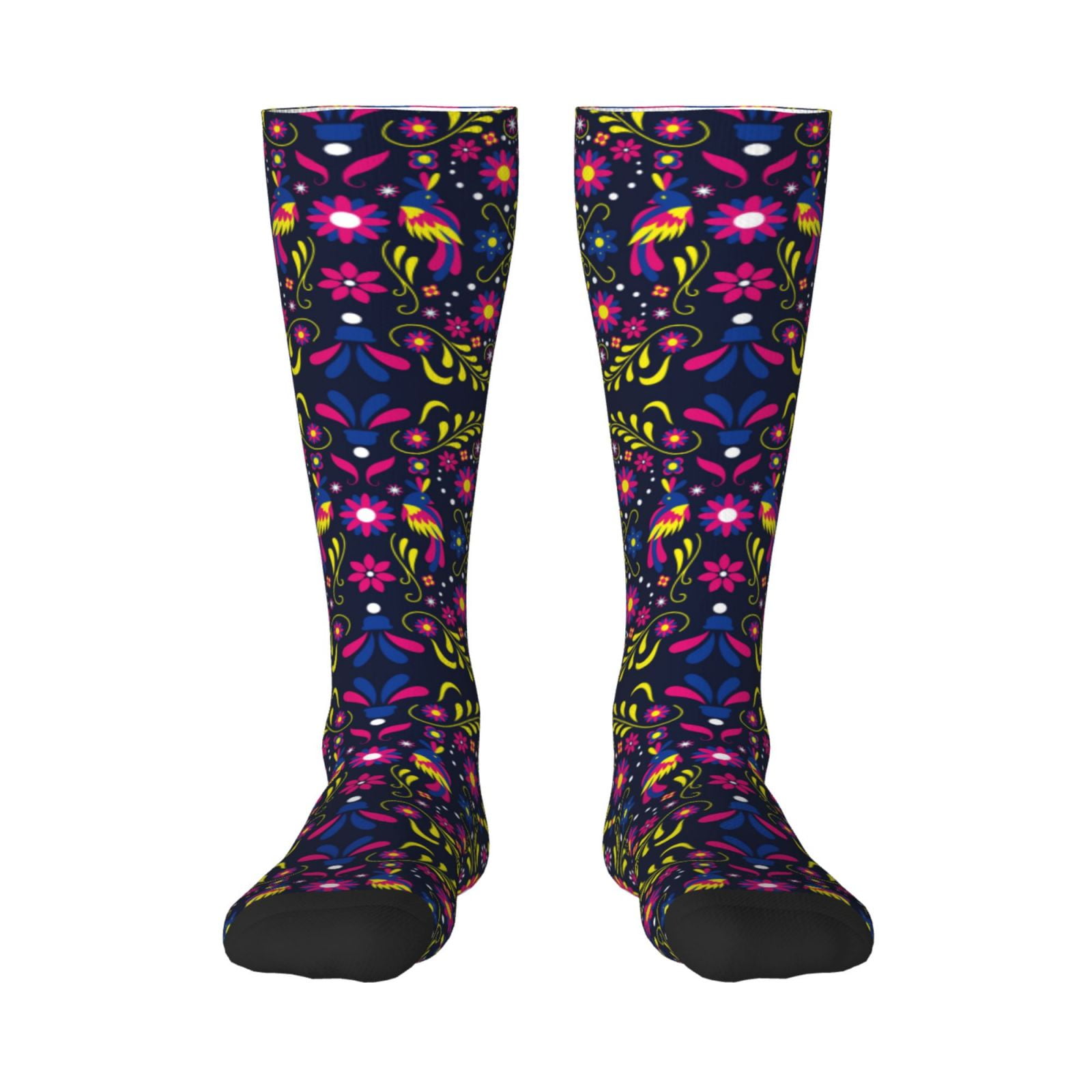 Junzan Fun Novelty Knee Warmer High Socks Colorful Mexican Design ...