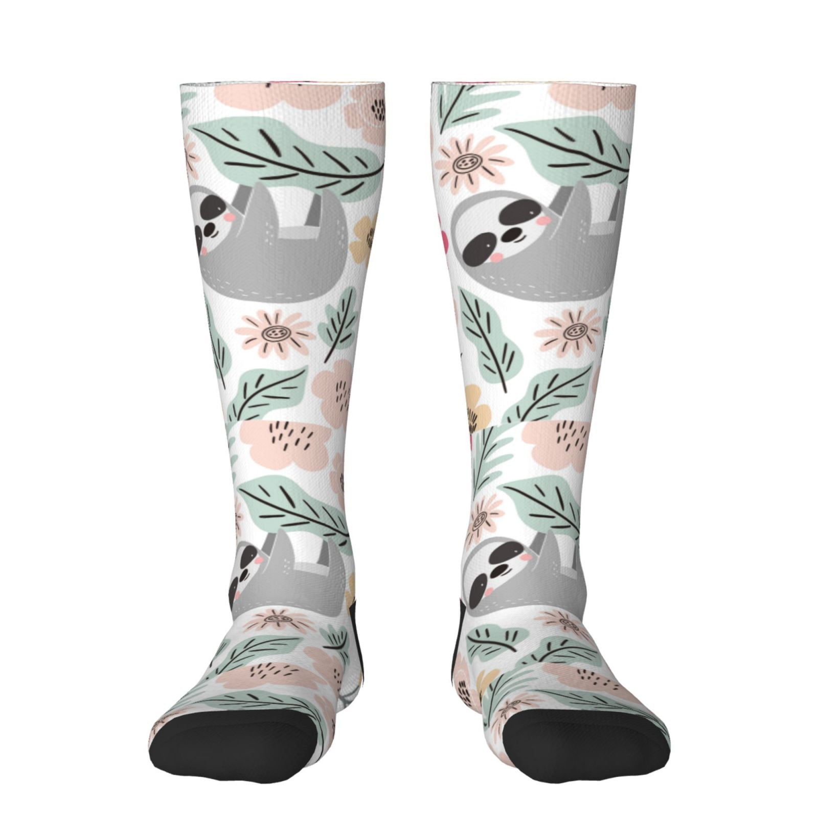 Junzan Fun Novelty Knee Warmer High Socks Cute Cartoon Sloth Design ...
