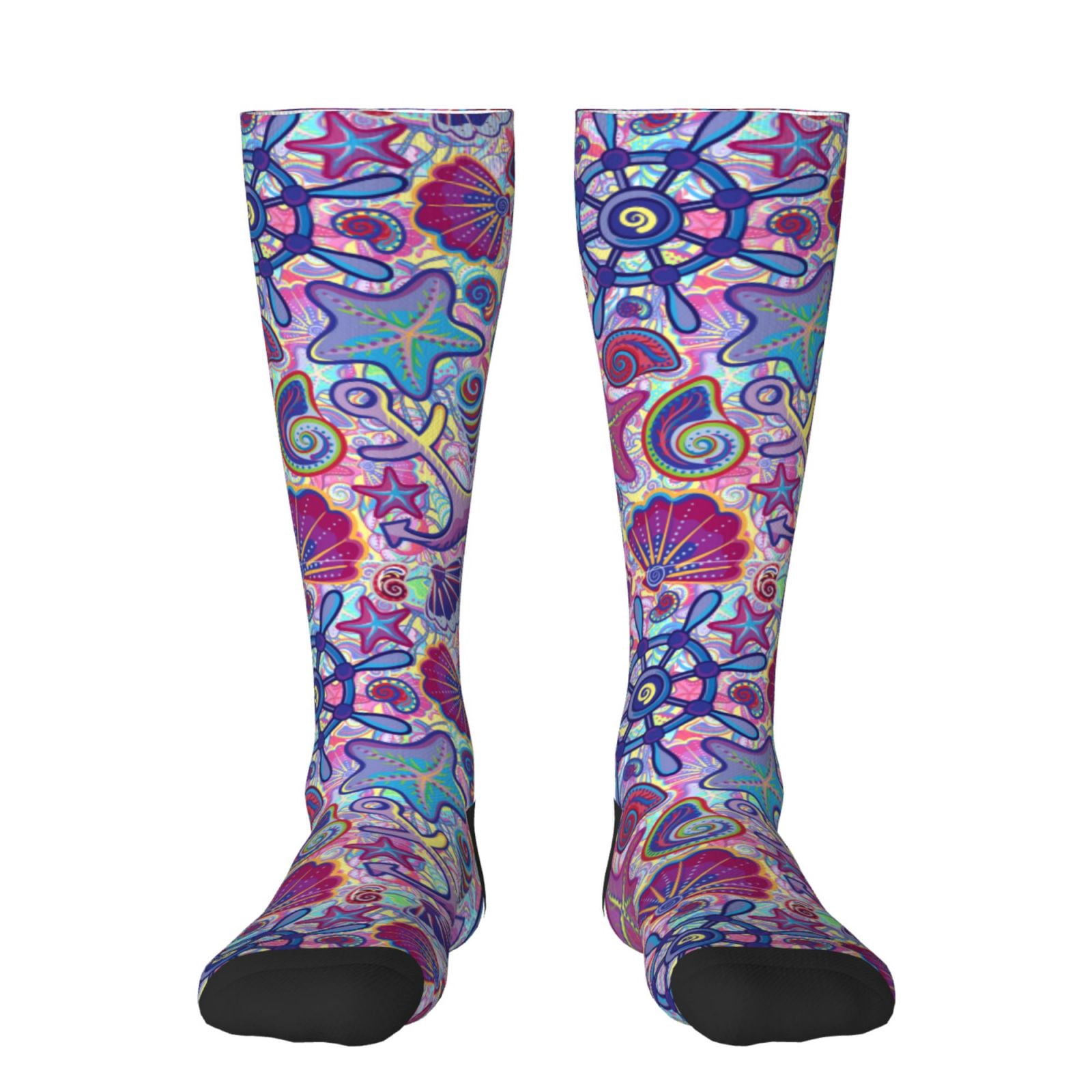 Junzan Fun Novelty Knee Warmer High Socks Cute Nautical Design ...