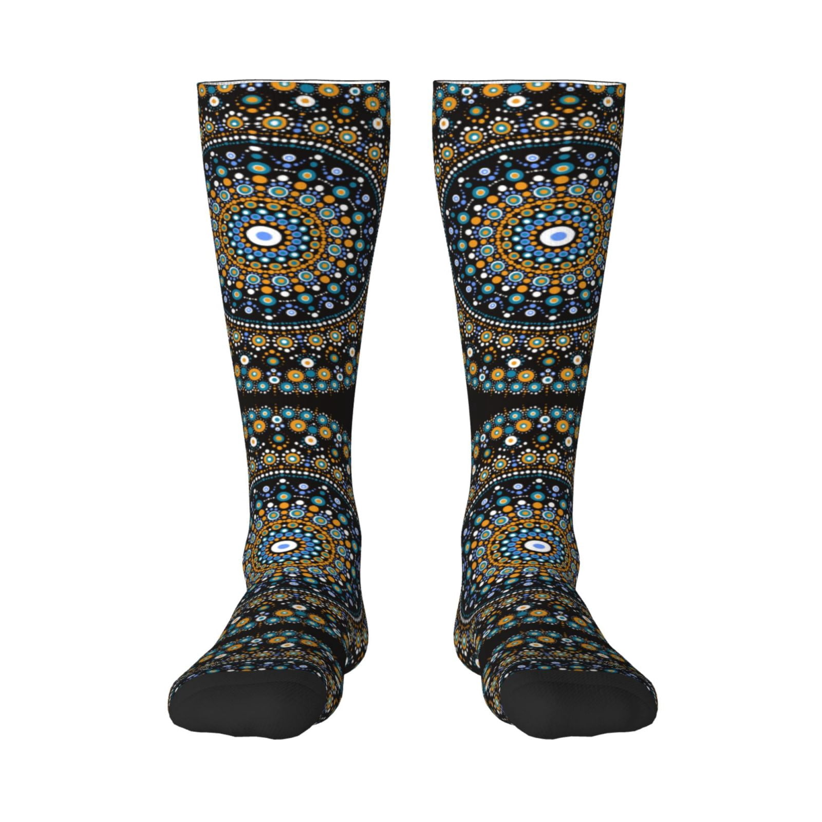 Junzan Fun Novelty Knee Warmer High Socks Dot Mandala Design - Walmart.com