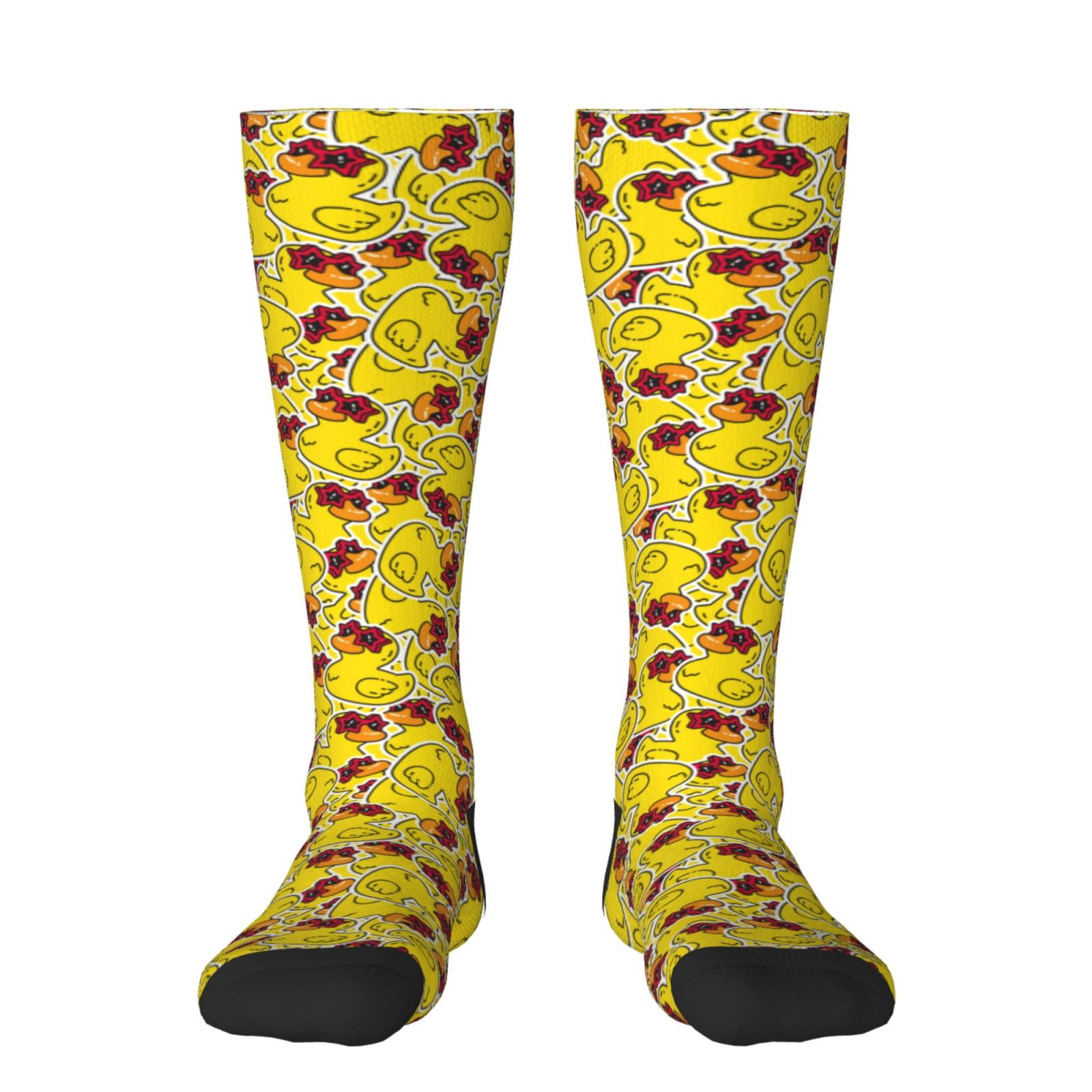 Junzan Fun Novelty Knee Warmer High Socks Duck With Star Sunglasses ...