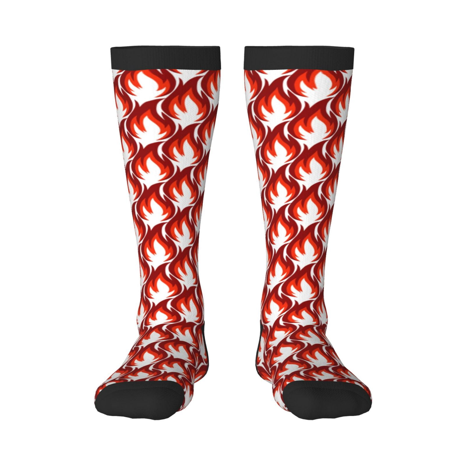 Junzan Fun Novelty Knee Warmer High Socks Fire Symbols Design - Walmart.com