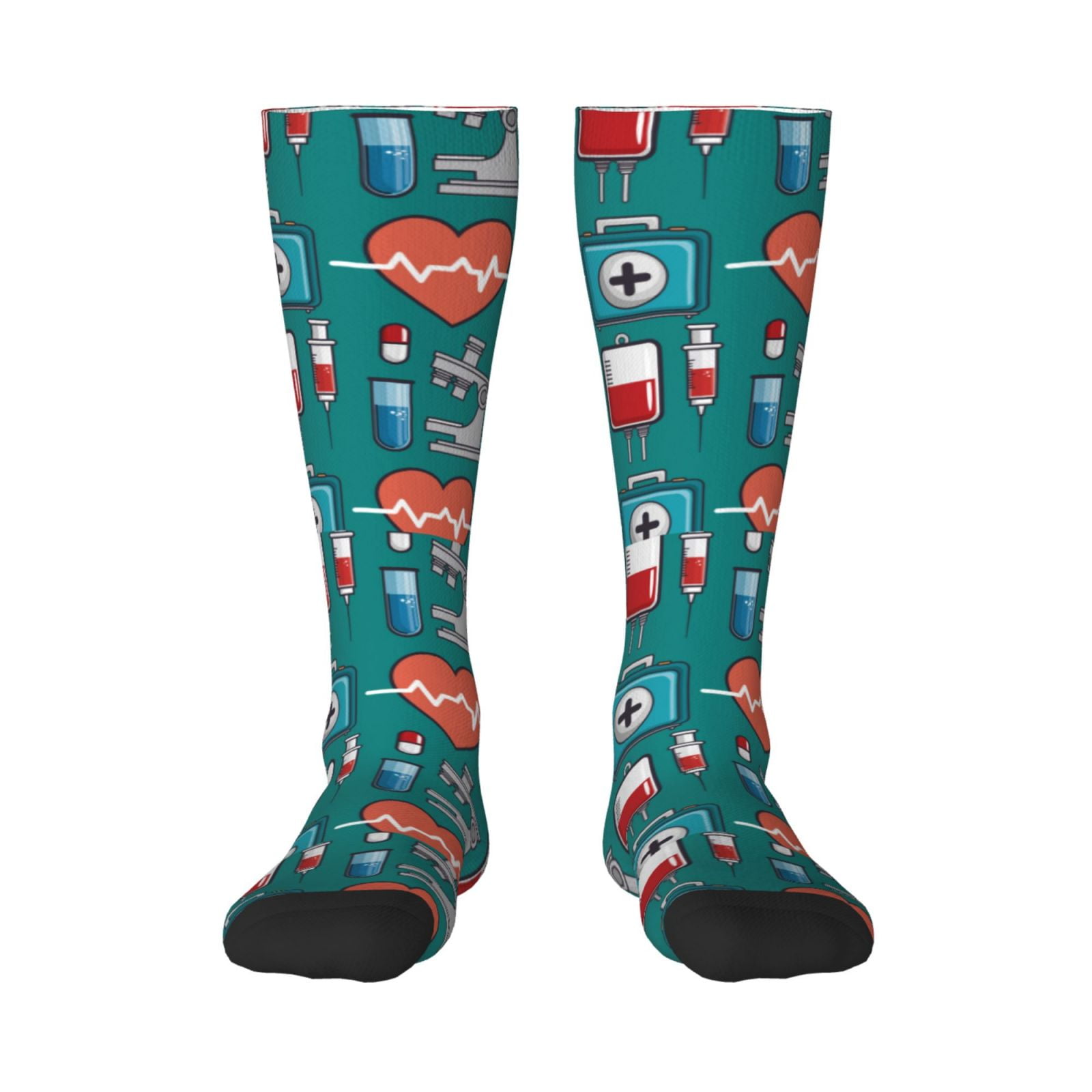 Junzan Fun Novelty Knee Warmer High Socks Medical Elements Design ...
