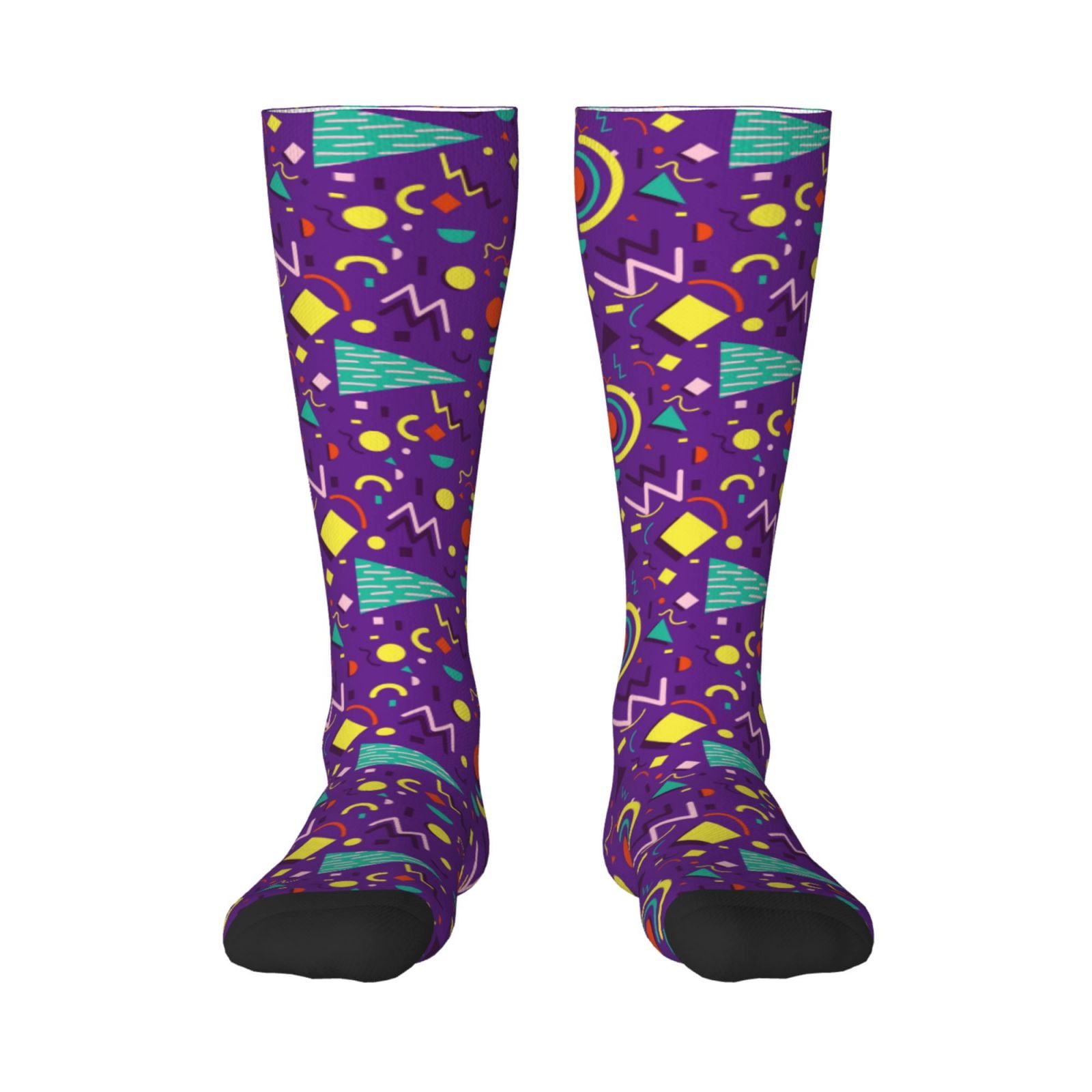 Junzan Fun Novelty Knee Warmer High Socks Retro 80s Style Design ...