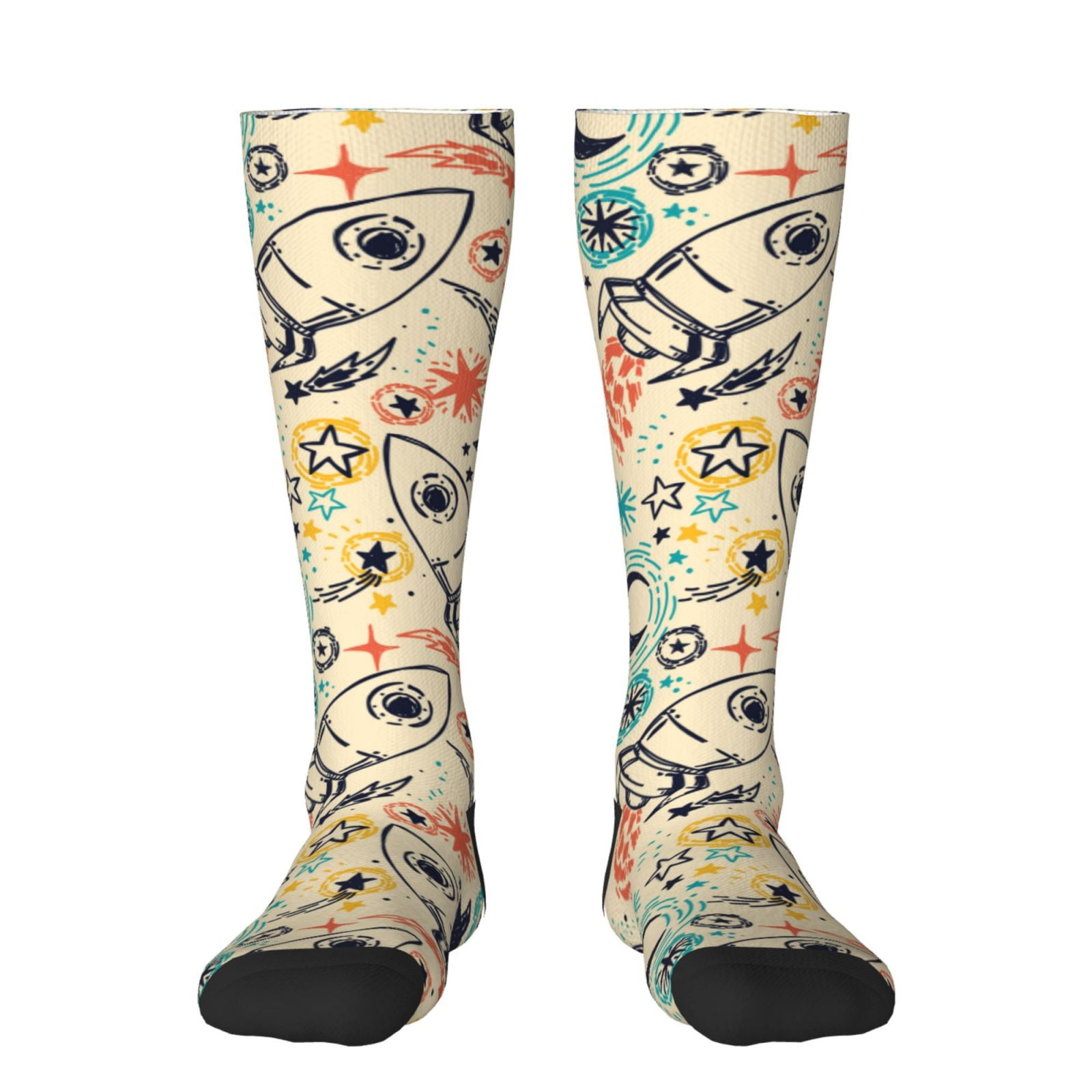 Junzan Fun Novelty Knee Warmer High Socks Rockets Design - Walmart.com