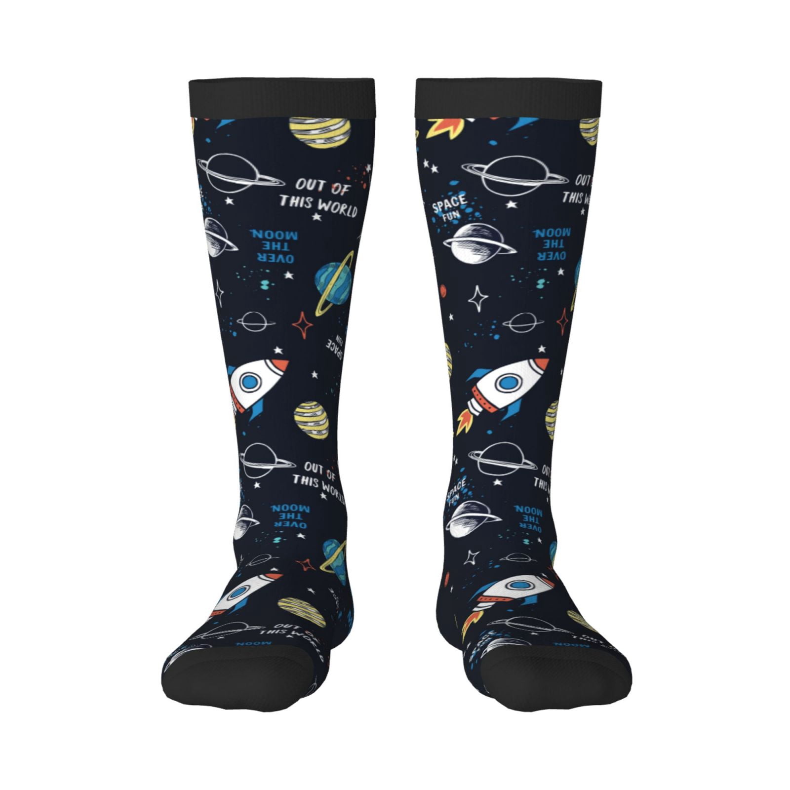 Junzan Fun Novelty Knee Warmer High Socks Space Design - Walmart.com