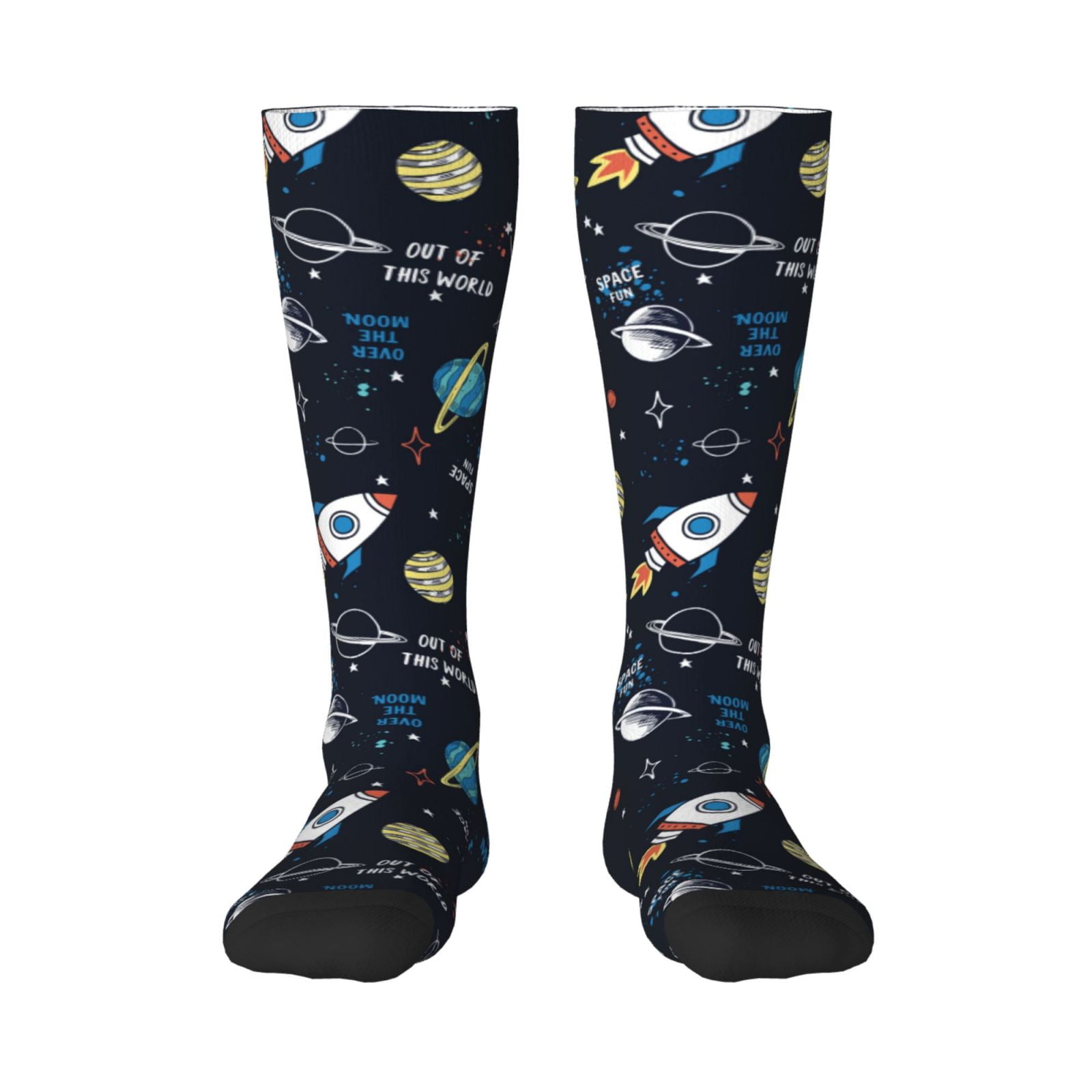 Junzan Fun Novelty Knee Warmer High Socks Space Design - Walmart.com