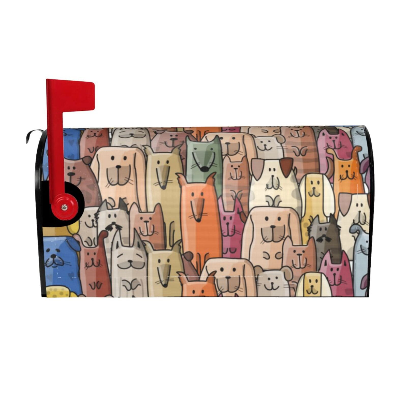 Junzan Funny Dogs Family Pattern Mailbox Covers,Magnetic Mailbox ...