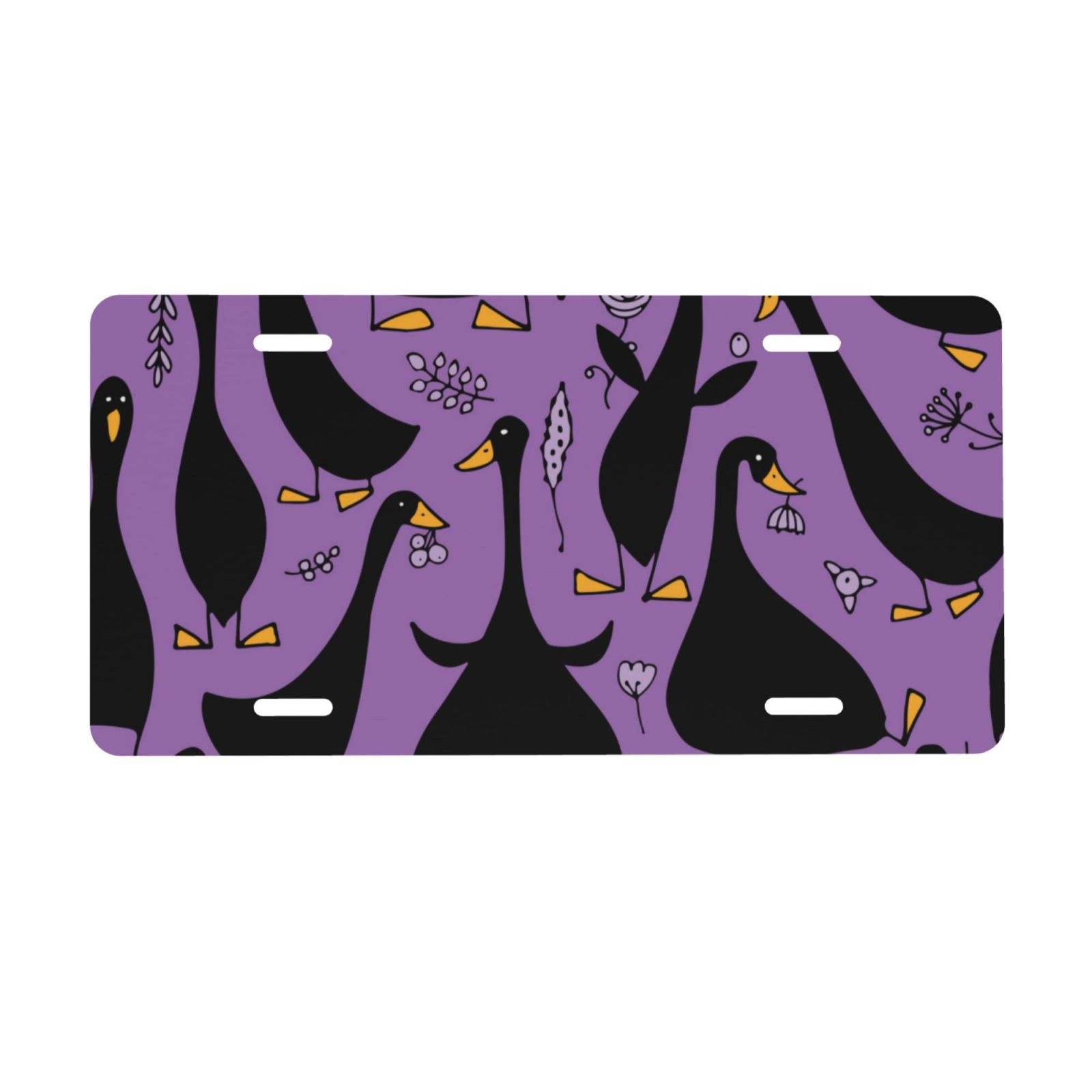 Junzan Funny Goose Front License Plate Covers Decorative Car Metal ...