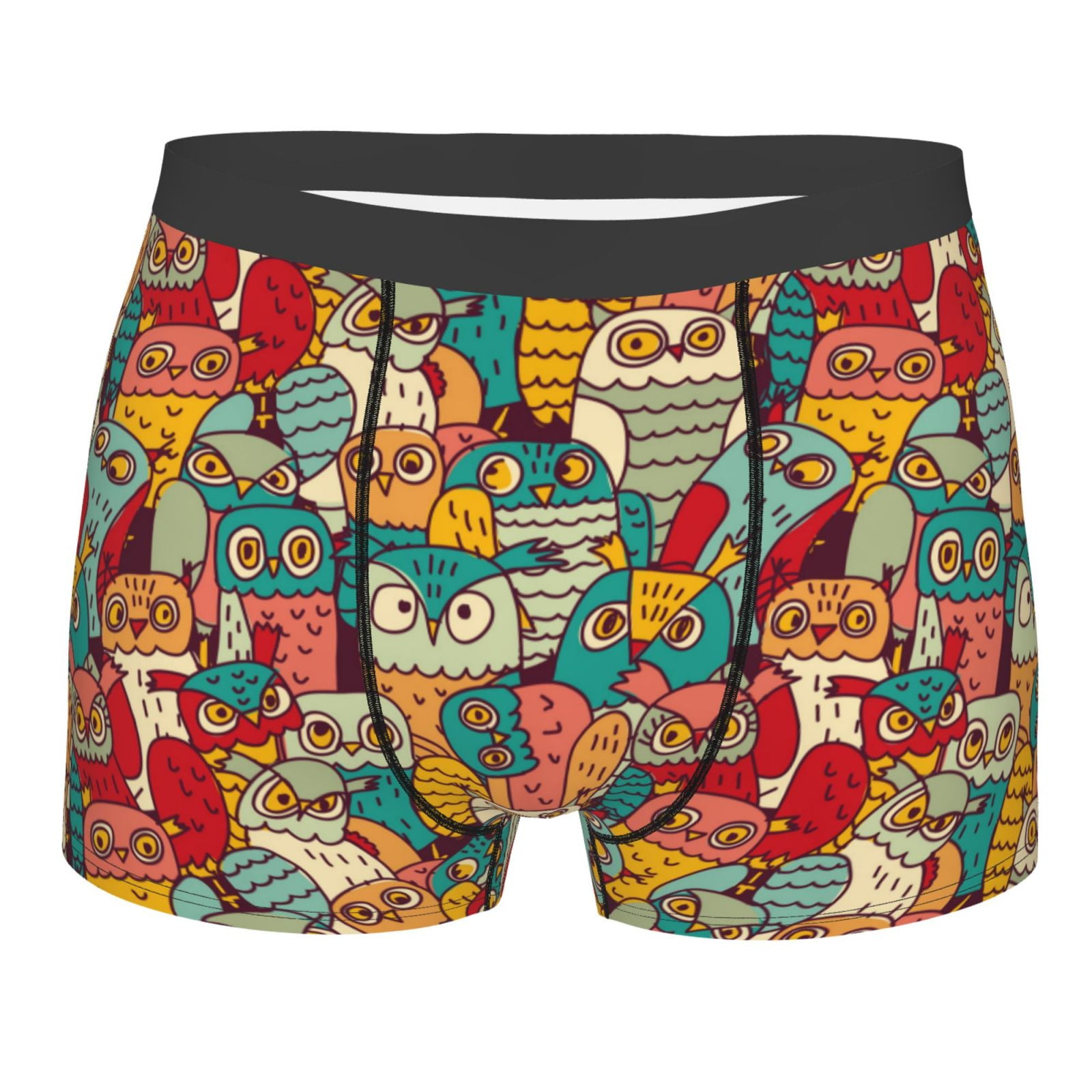 Junzan Funny Owl Bird Mens Underwear Boxer Briefs For Men’s - Large ...