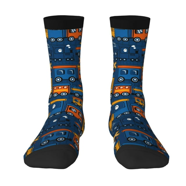 Junzan Funny Steam Train Mens Funny Socks For Men Women Colorful Fun ...