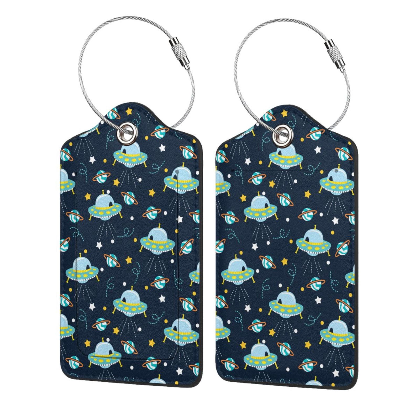 Junzan Galaxy With Ufo for Luggage Tags,Leather Luggage Tags for ...