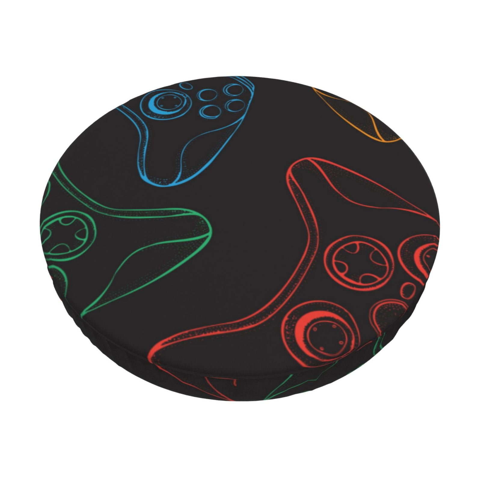Junzan Gamepad Joystick Game Bar Stool Cover Round Seat Cushion With ...