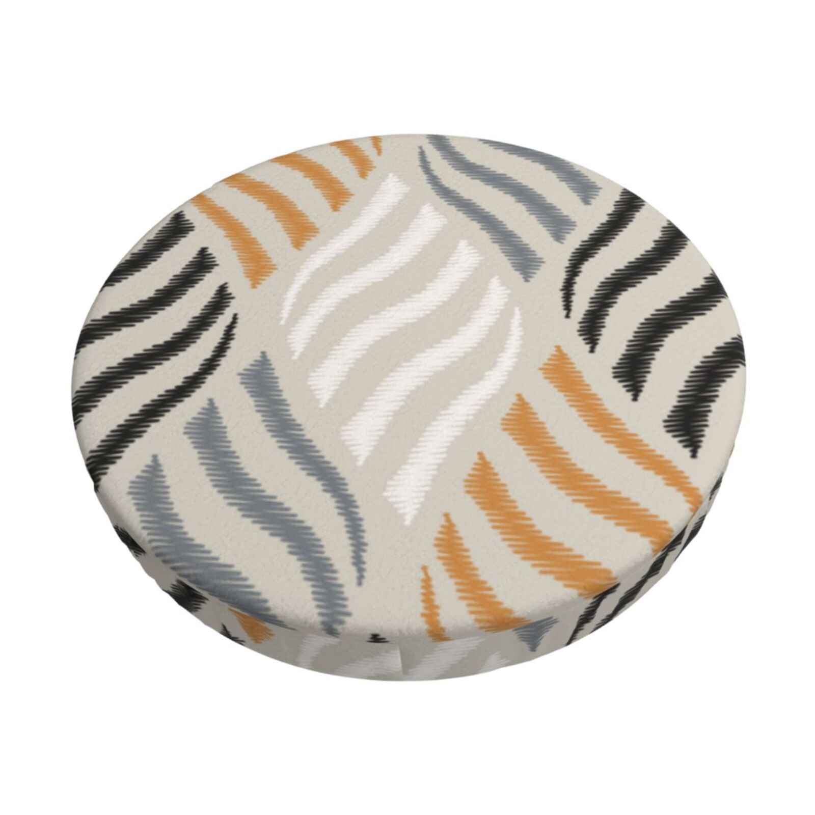 Junzan Geometric Bar Stool Cover Round Seat Cushion With Elastic ...