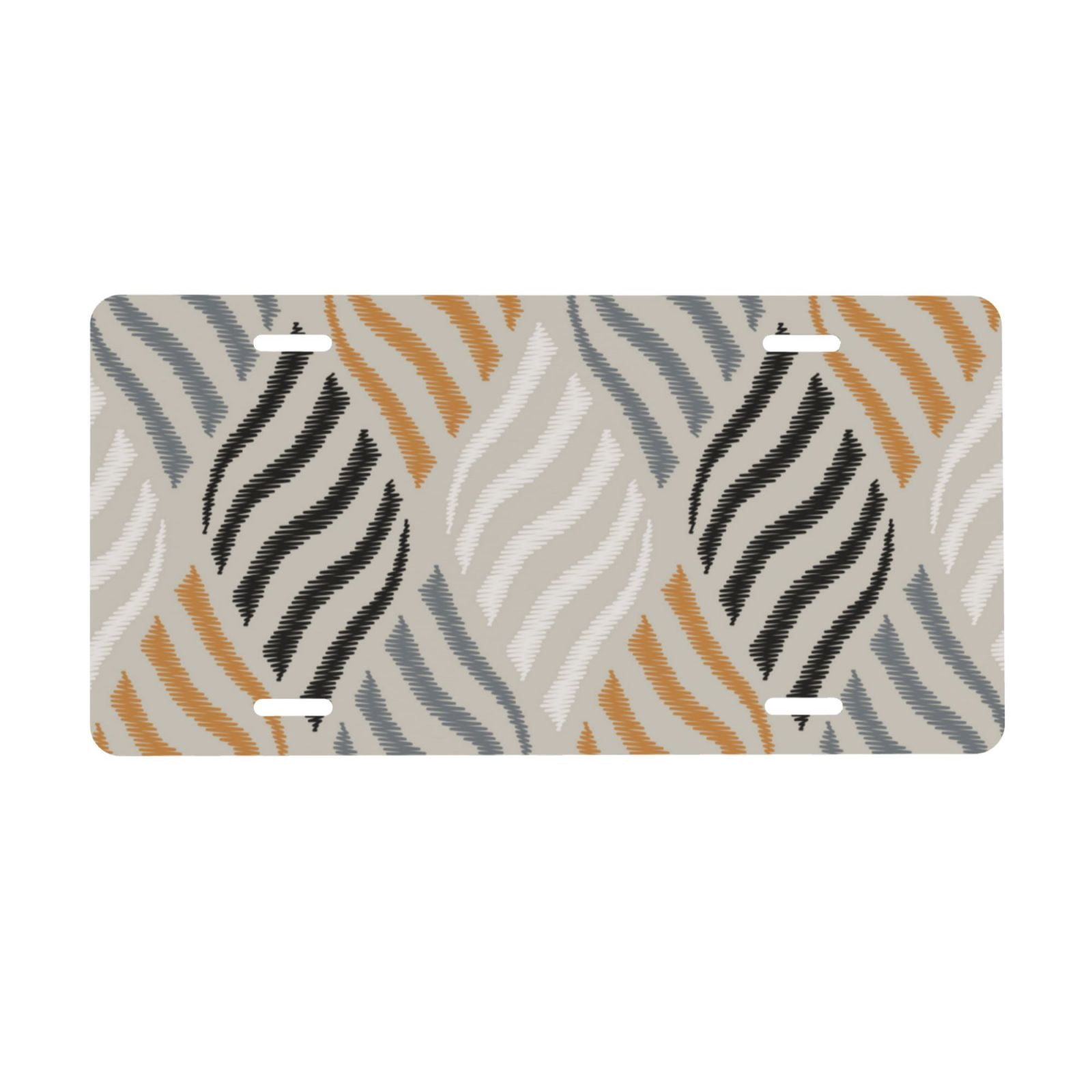 Junzan Geometric Front License Plate Covers Decorative Car Metal Plates ...