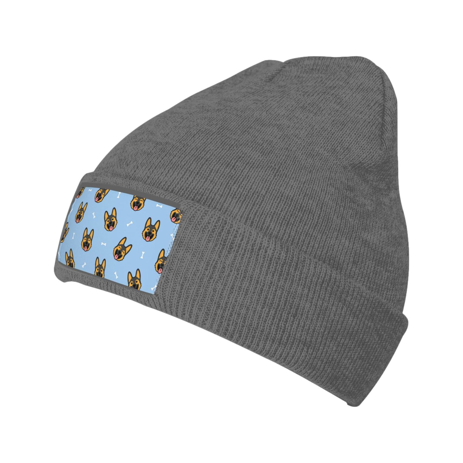 Junzan German Shepherd Puppy Mens Winter Hats Thick Knit Cuff Beanie ...