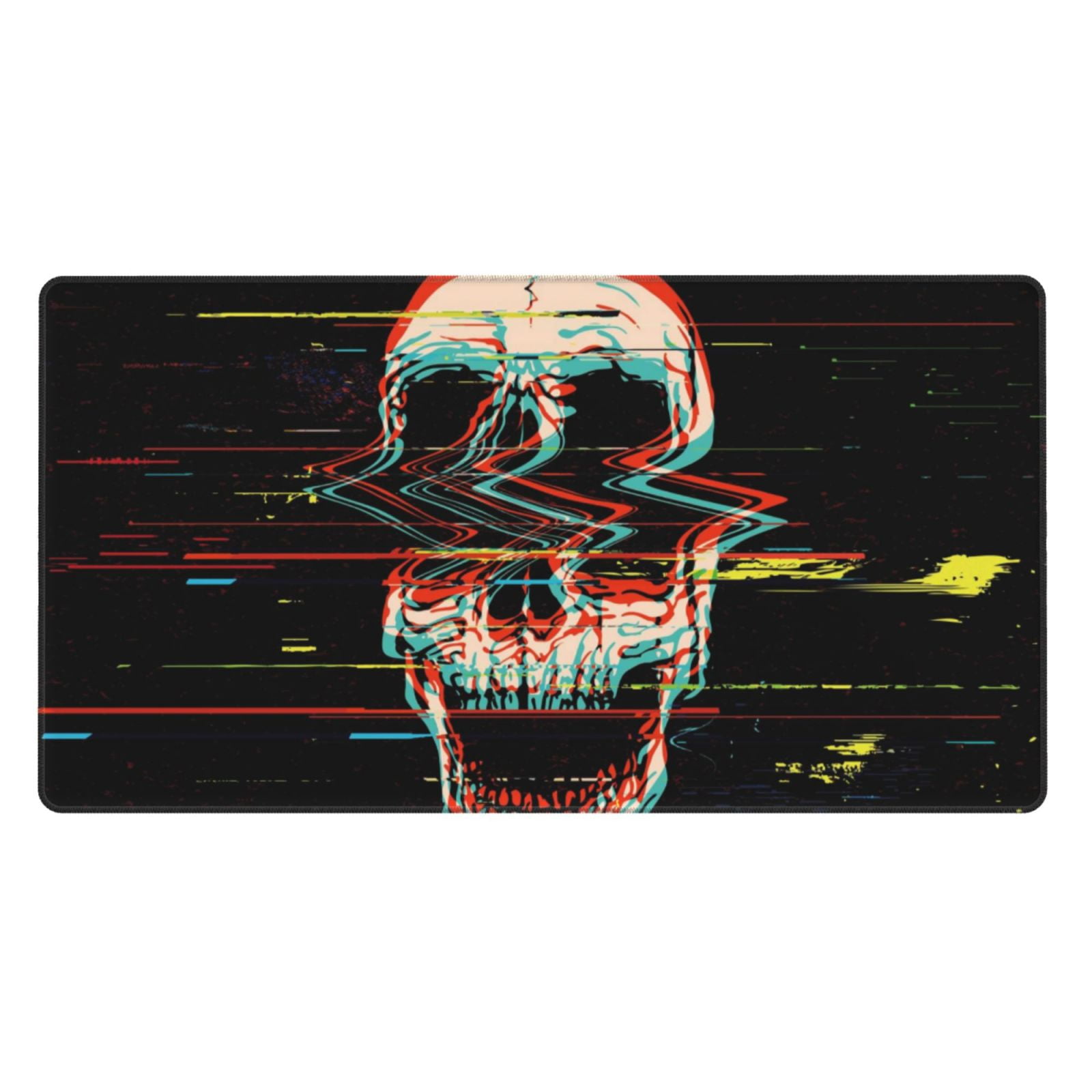 Junzan Glitch Screaming Skull Extra Large Mouse Pad For Boys Girl Men ...