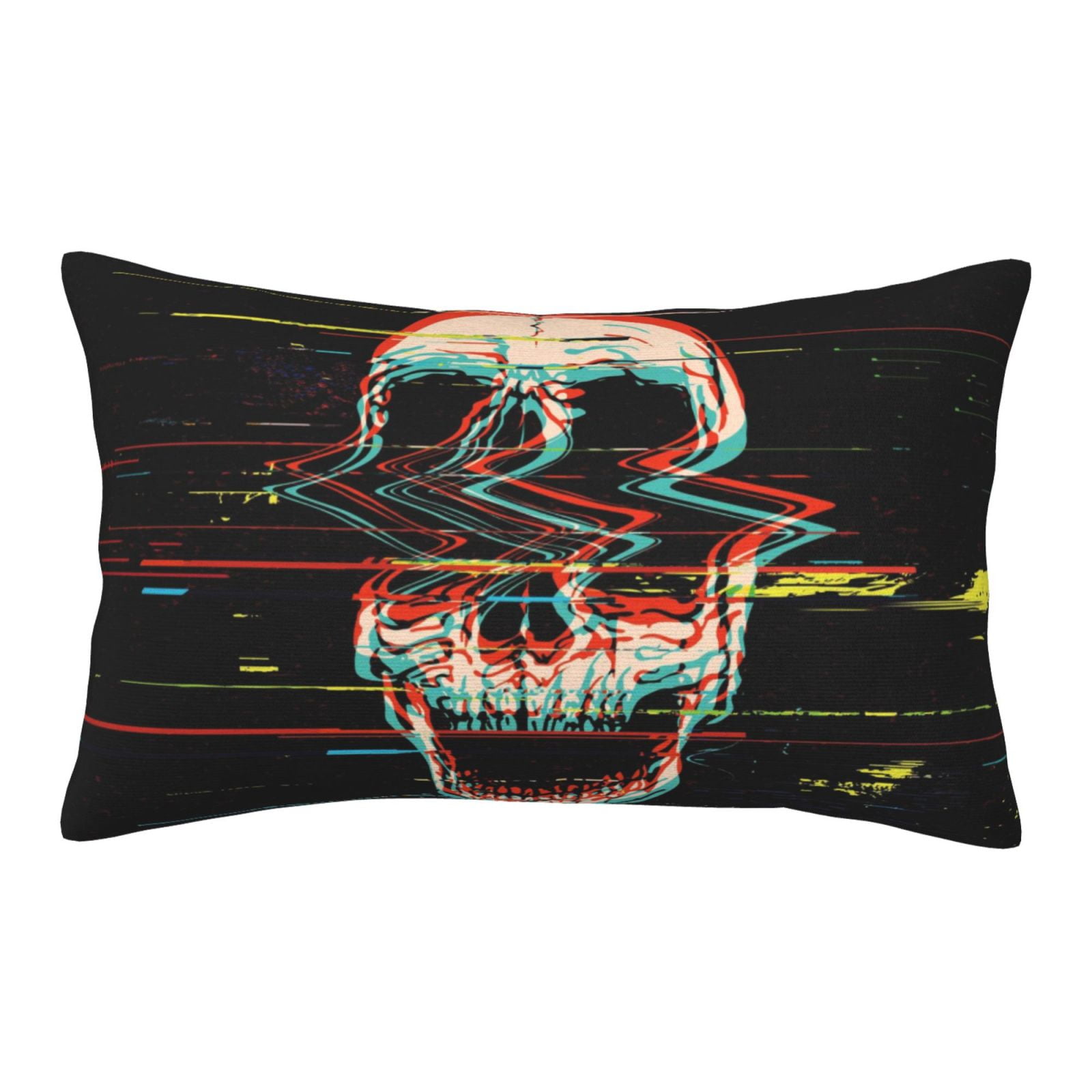 Junzan Glitch Screaming Skull Pillow Cases Standard Size, with Envelope ...