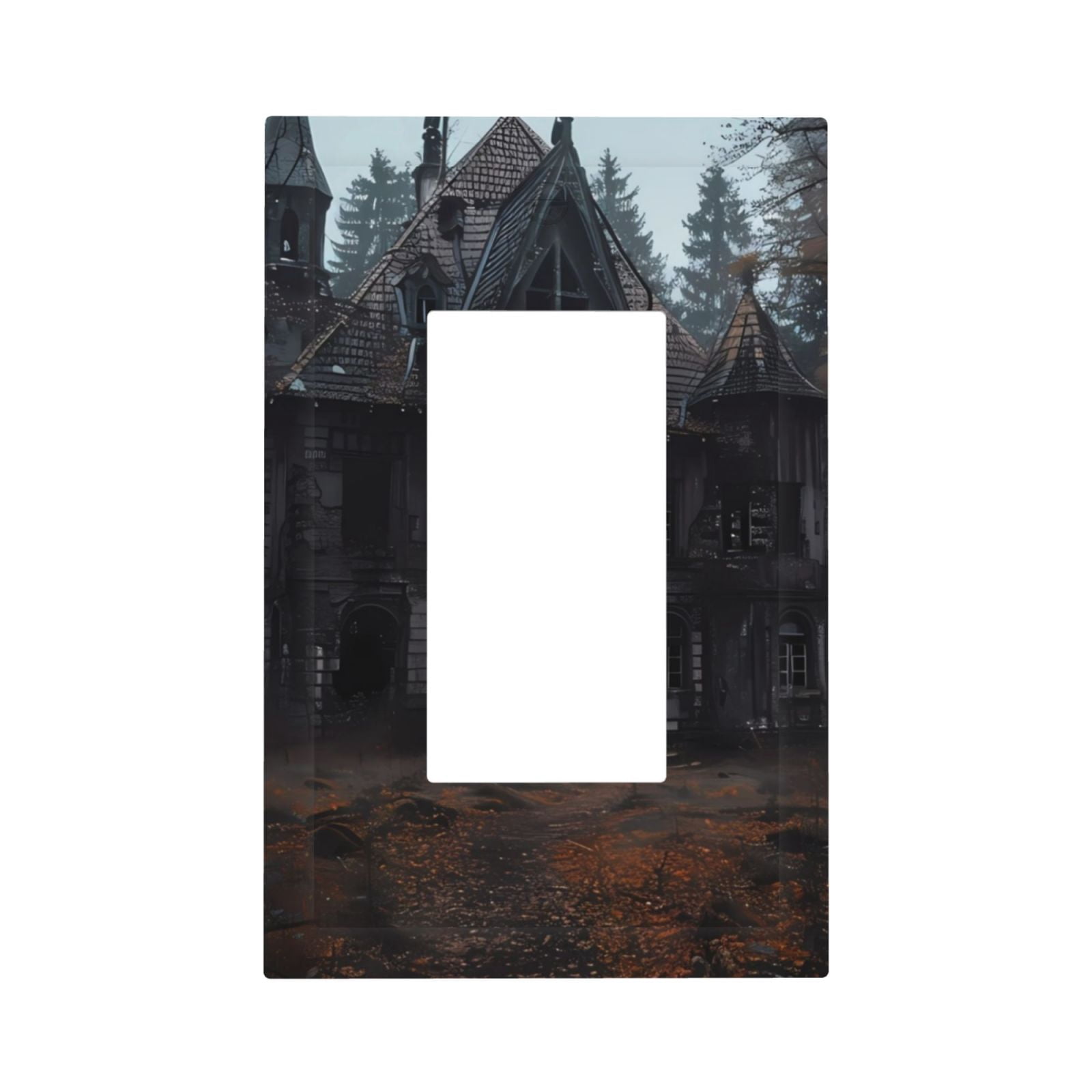 Junzan Gloomy Mansion Forest Scene for Electrical Outlet Covers, 5" x 3 ...