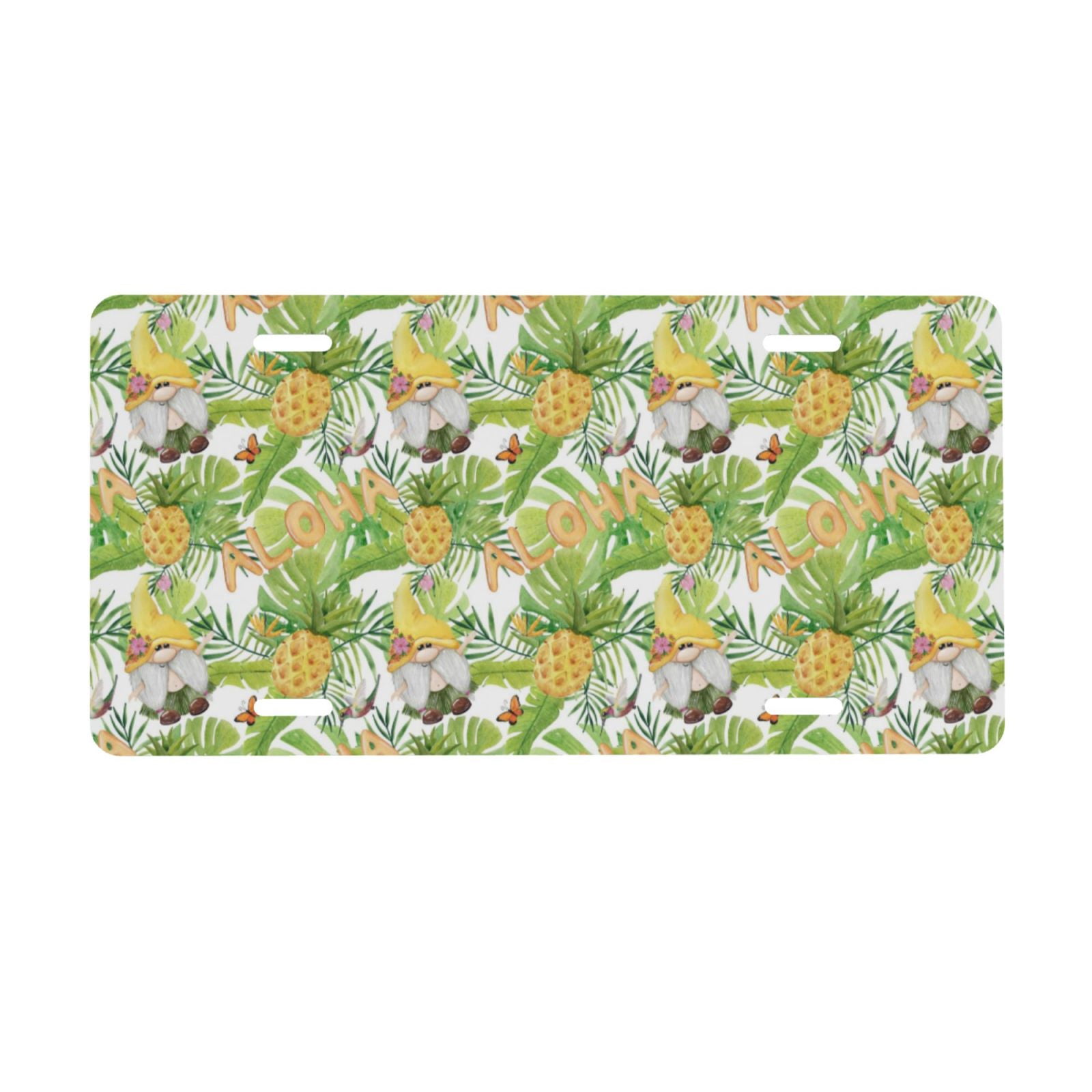 Junzan Gnome And Pineapple Front License Plate Covers Decorative Car ...