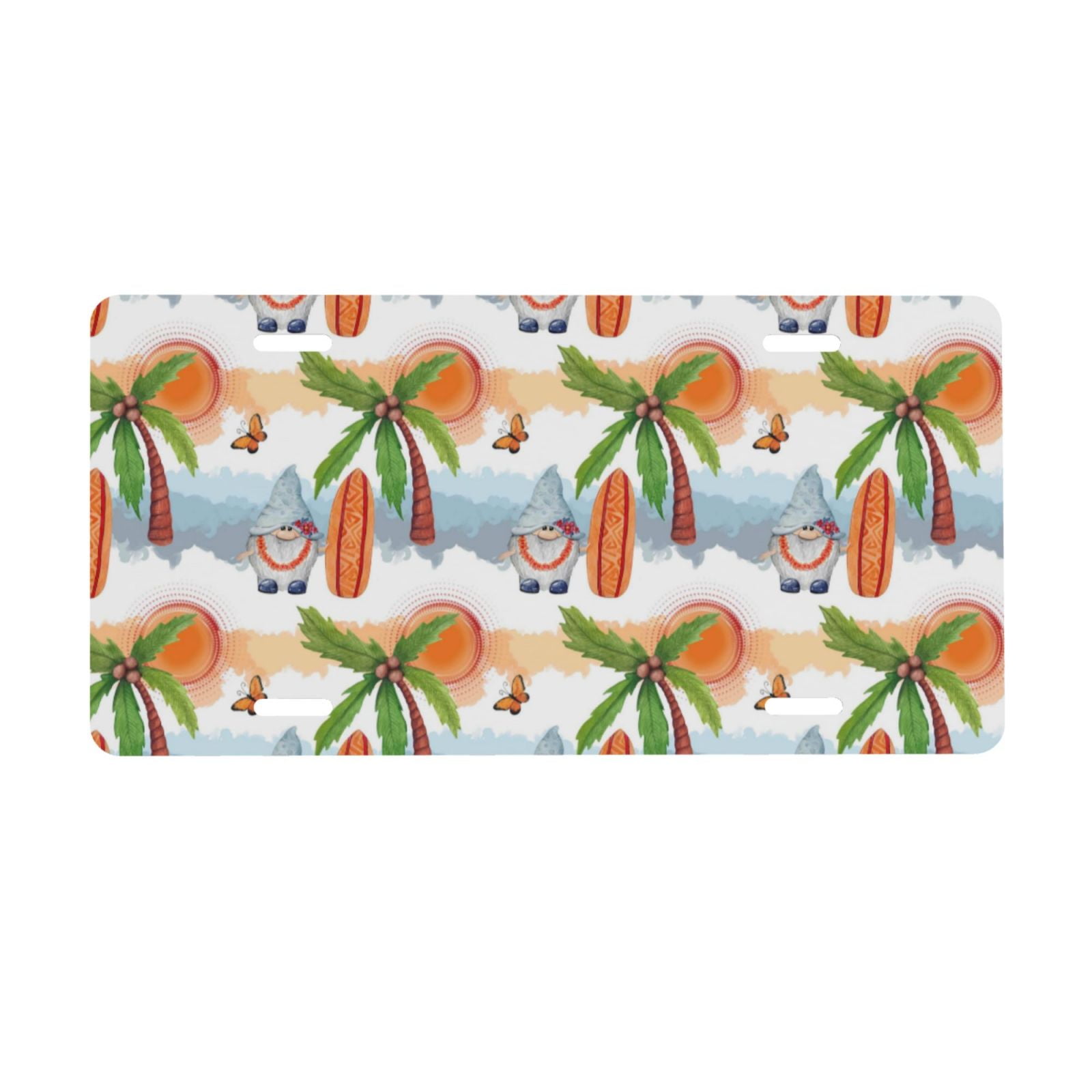 Junzan Gnome And Surfing Front License Plate Covers Decorative Car ...