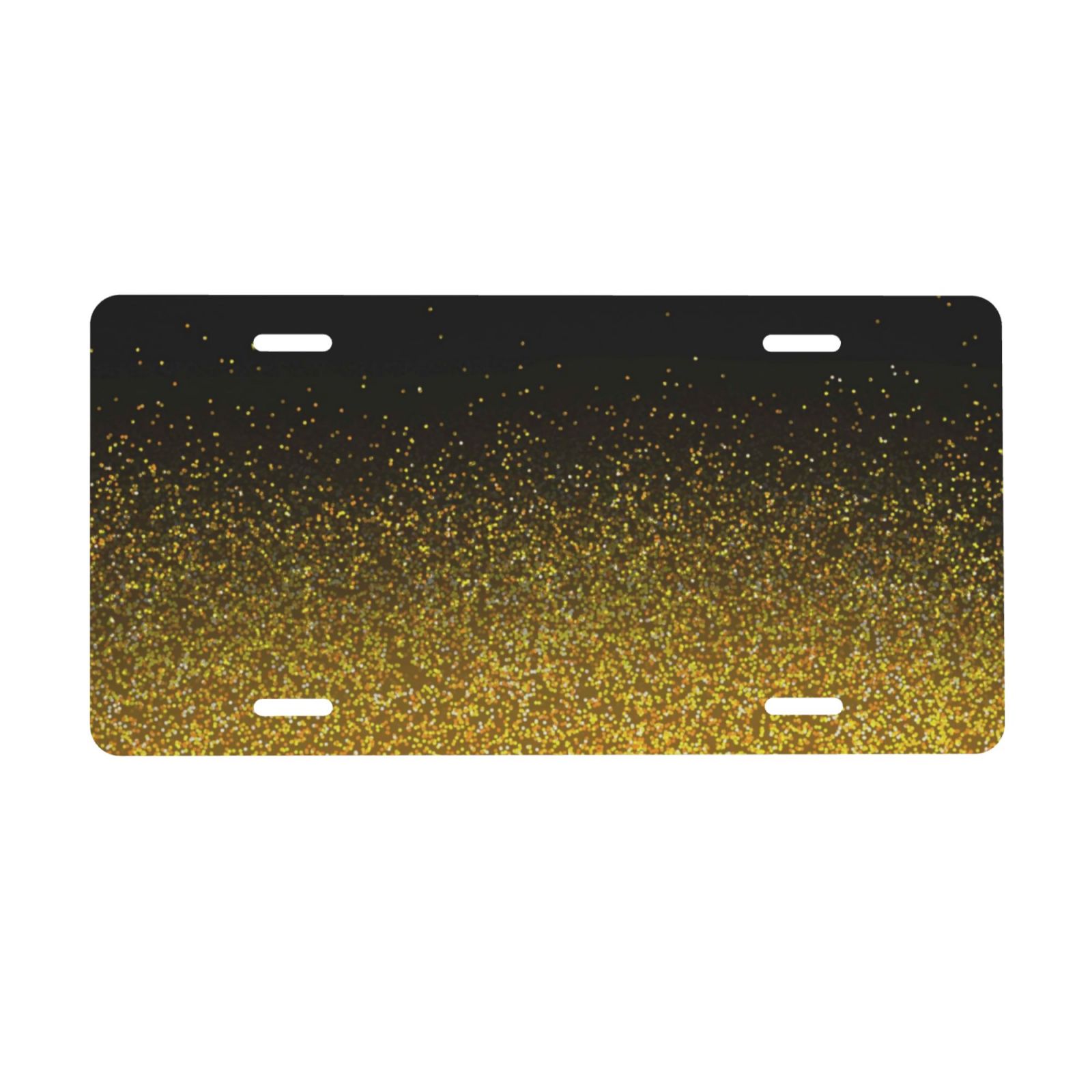 Junzan Gold Glitter Gradient Front License Plate Covers Decorative Car ...