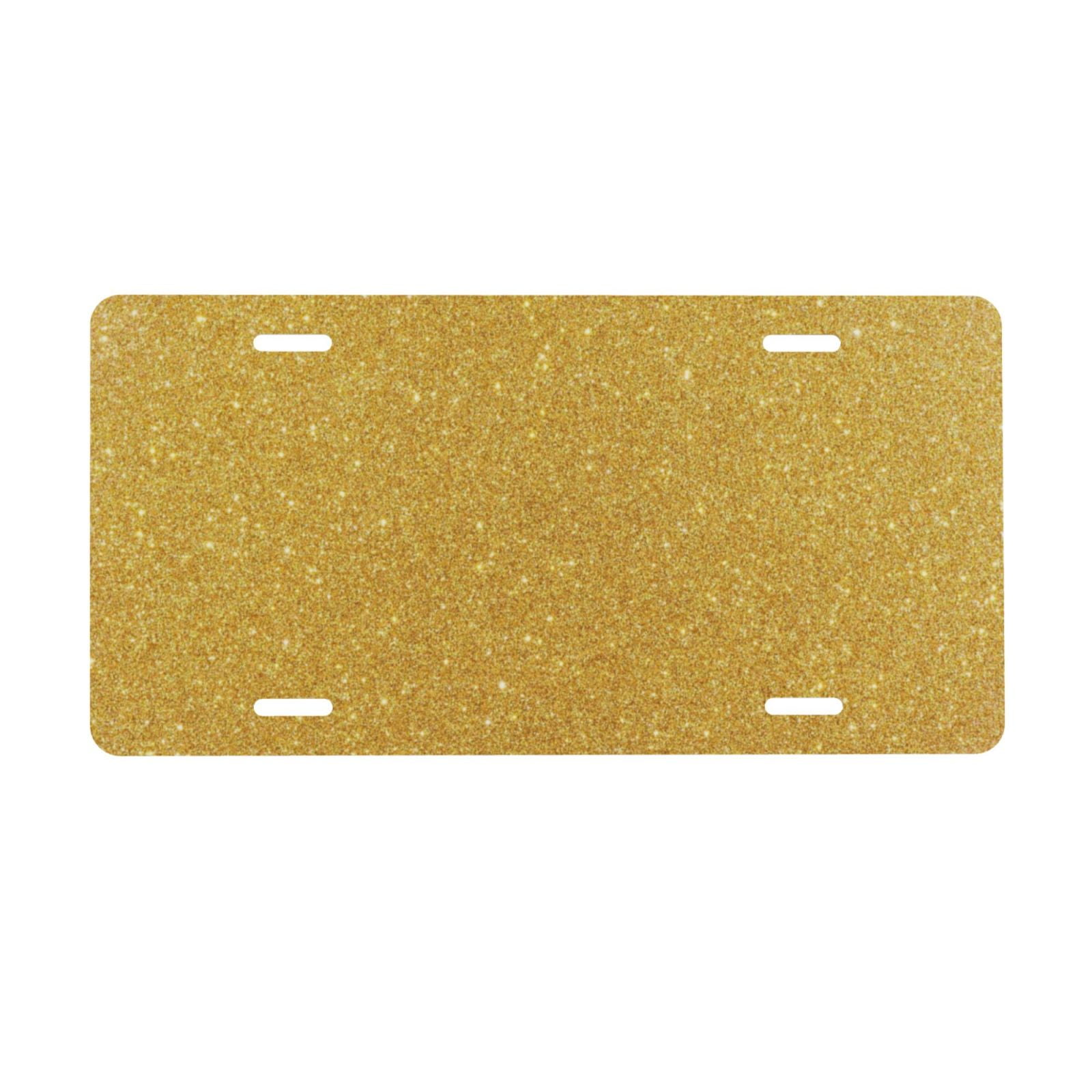 Junzan Gold Shiny Front License Plate Covers Decorative Car Metal ...