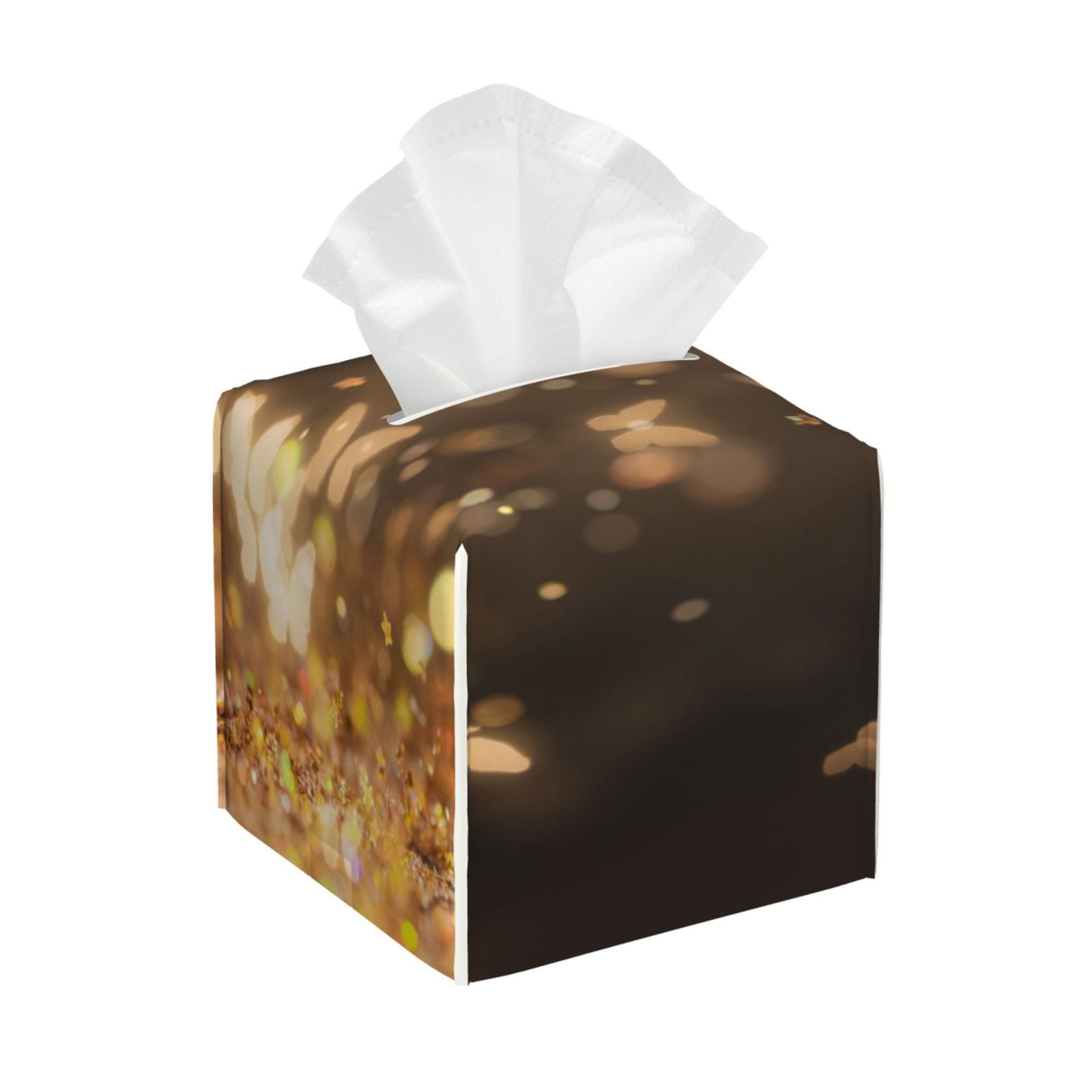 Junzan Gold butterfly glitter for Tissue Box Cover Holder, Square ...