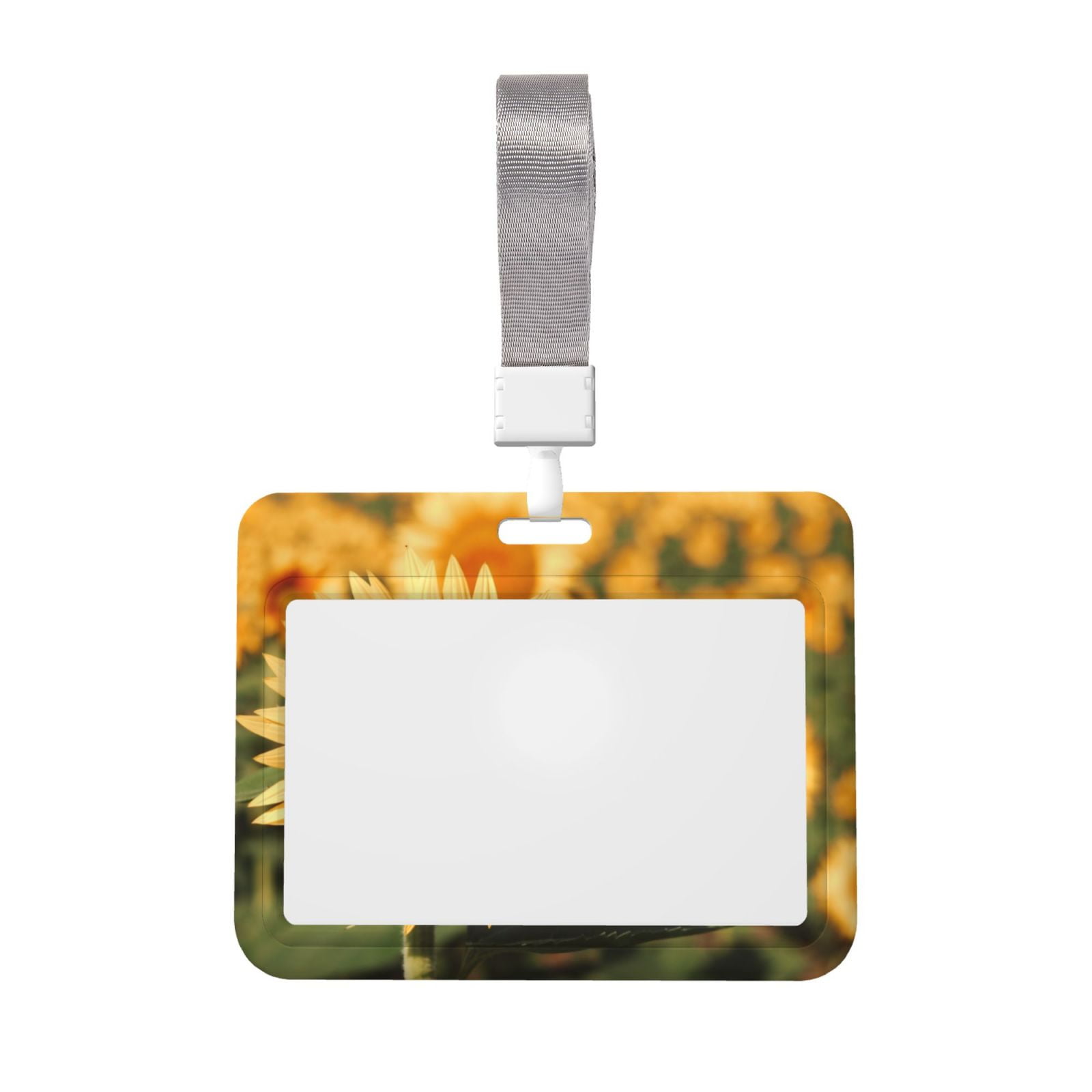 Junzan Golden Sunflower In Field ID Badge Holder with Windows Key Card ...