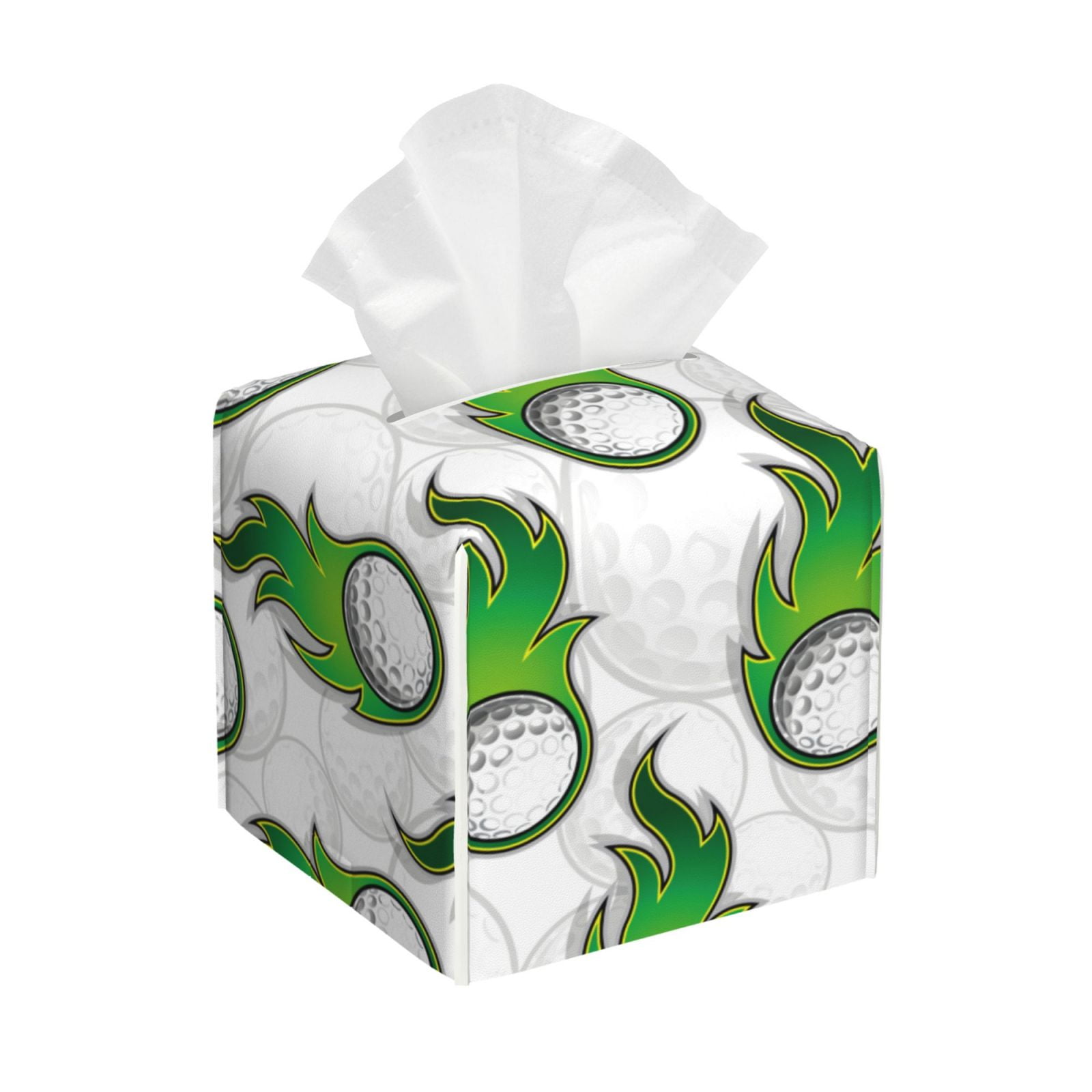 Junzan Golf balls for Tissue Box Cover Holder, Square Facial Tissue ...