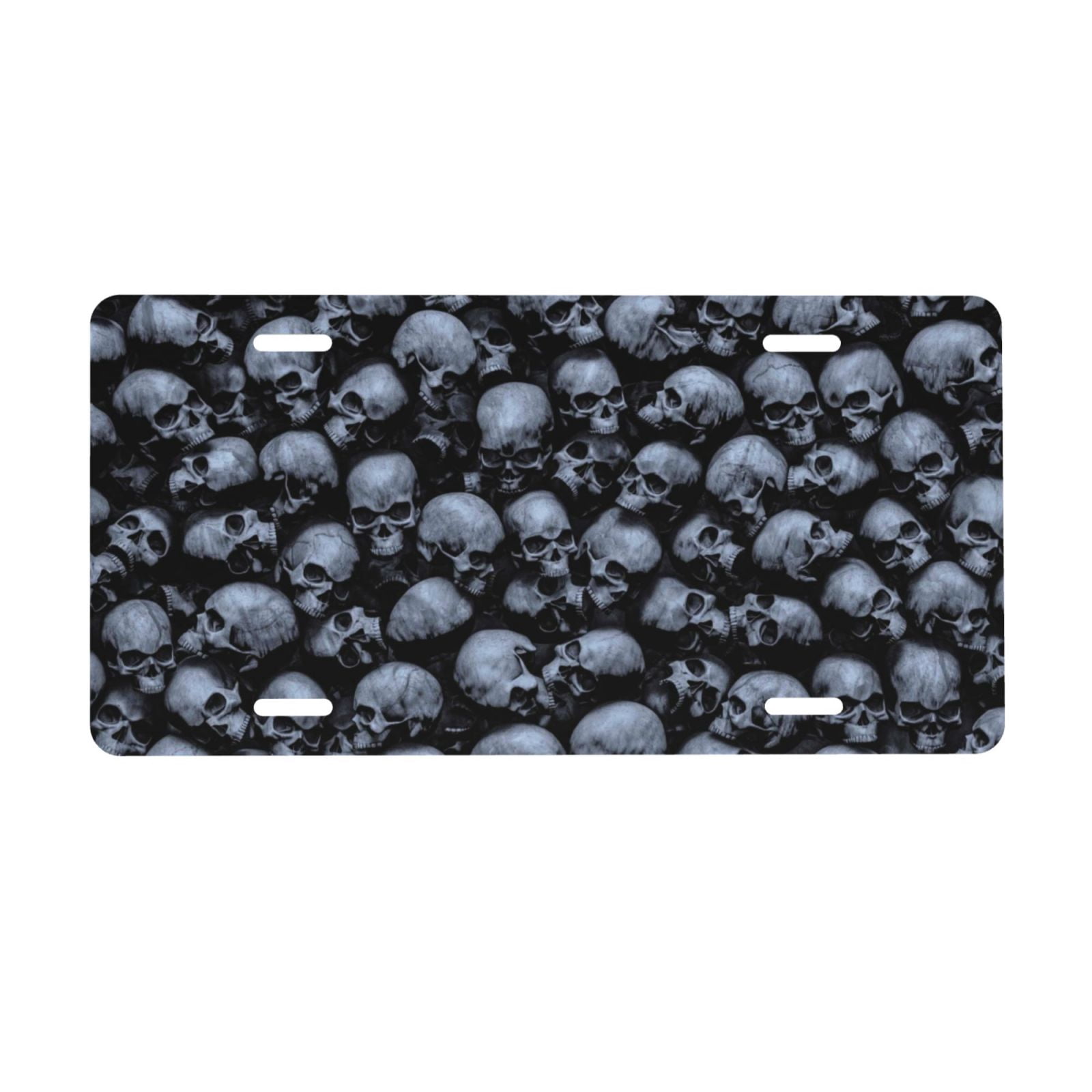 Junzan Gothic Skull Front License Plate Covers Decorative Car Metal ...