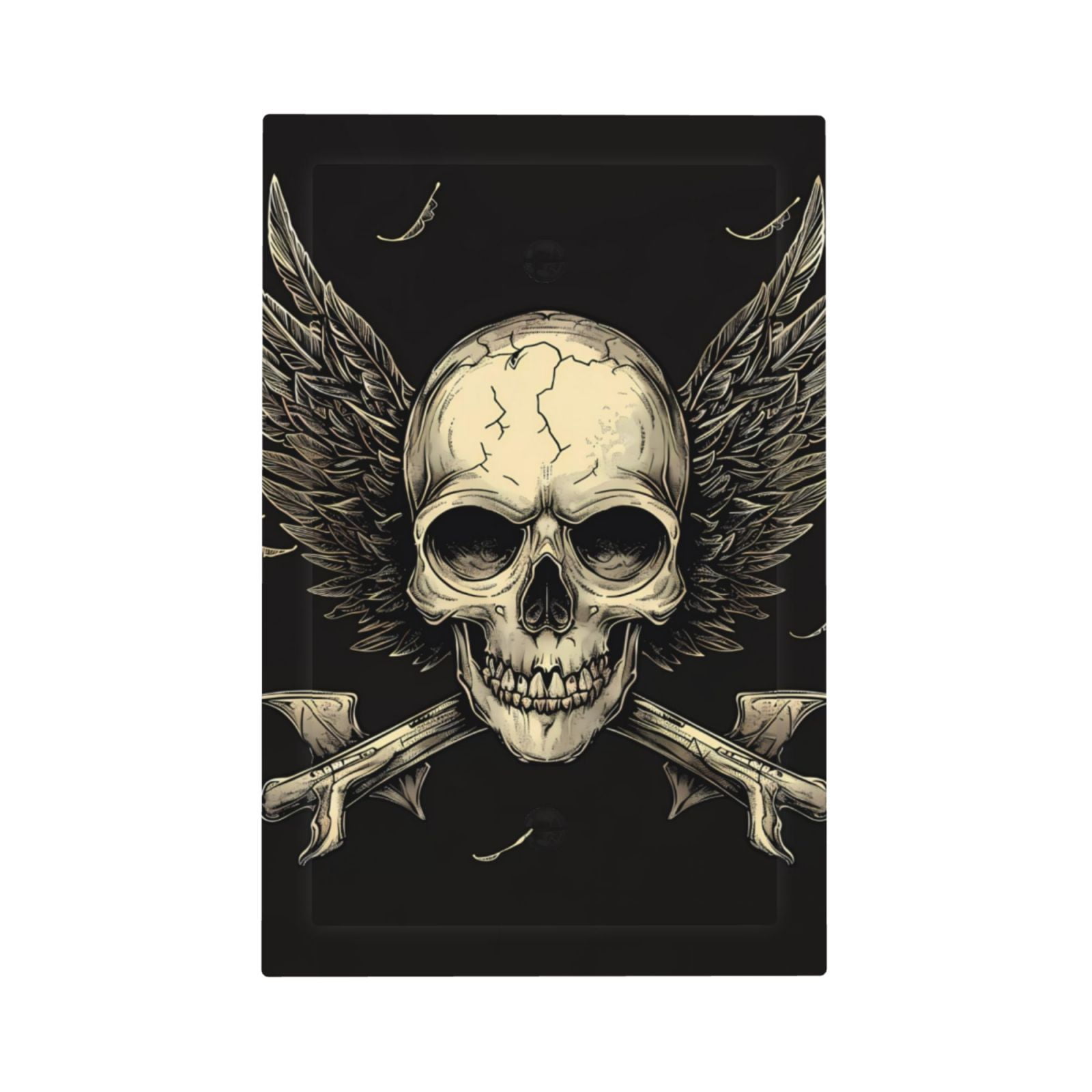 Junzan Gothic Winged Skull for Electrical Outlet Covers, 5" x 3 ...