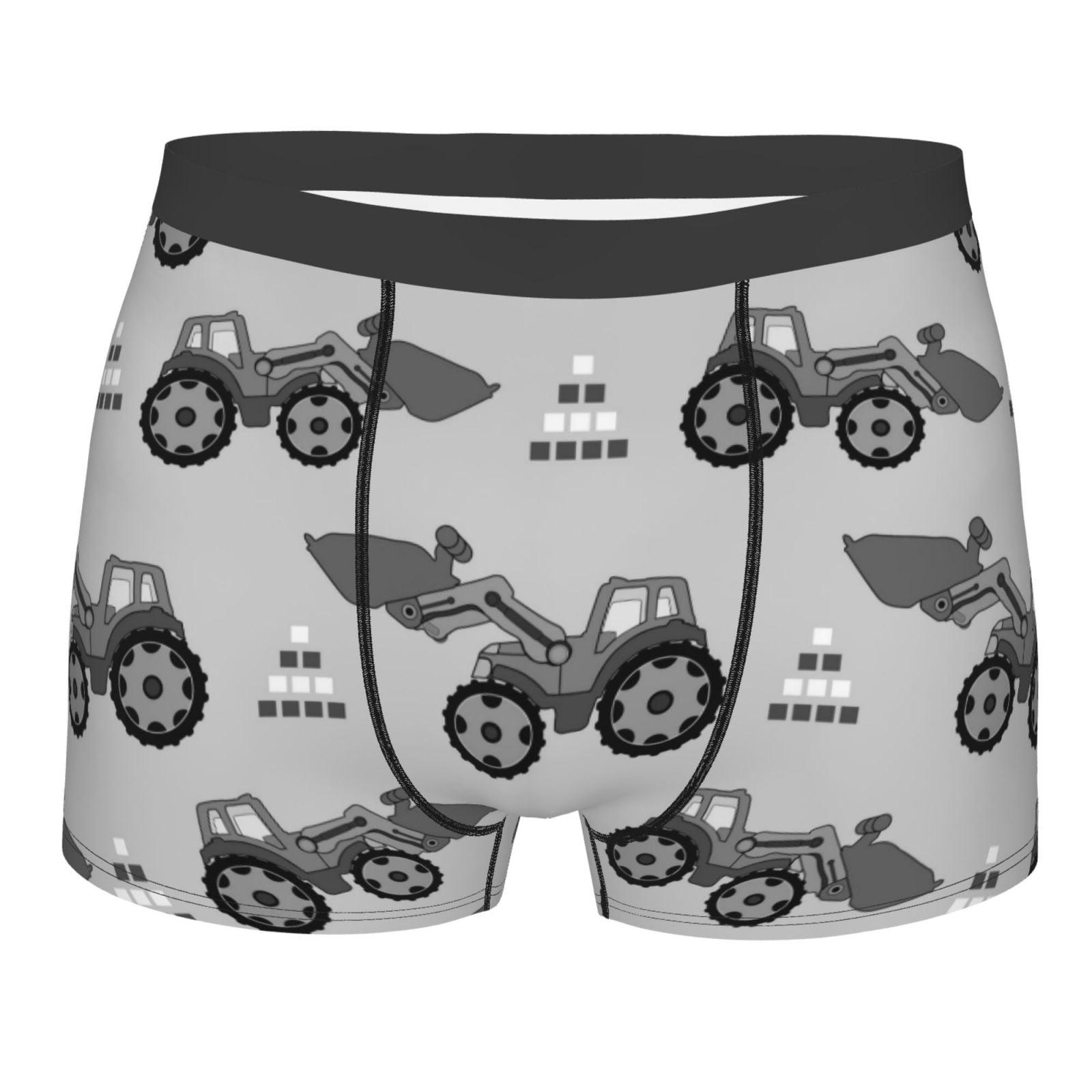 Junzan Gray Tractor Mens Underwear Boxer Briefs For Men’s - Large ...