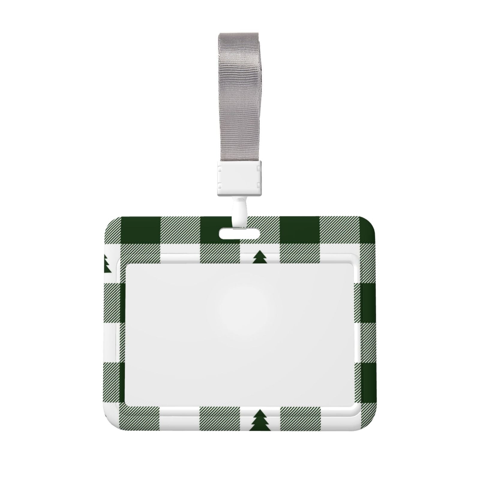Junzan Green White Lumberjack Plaid Id Badge Holder With Windows Key ...