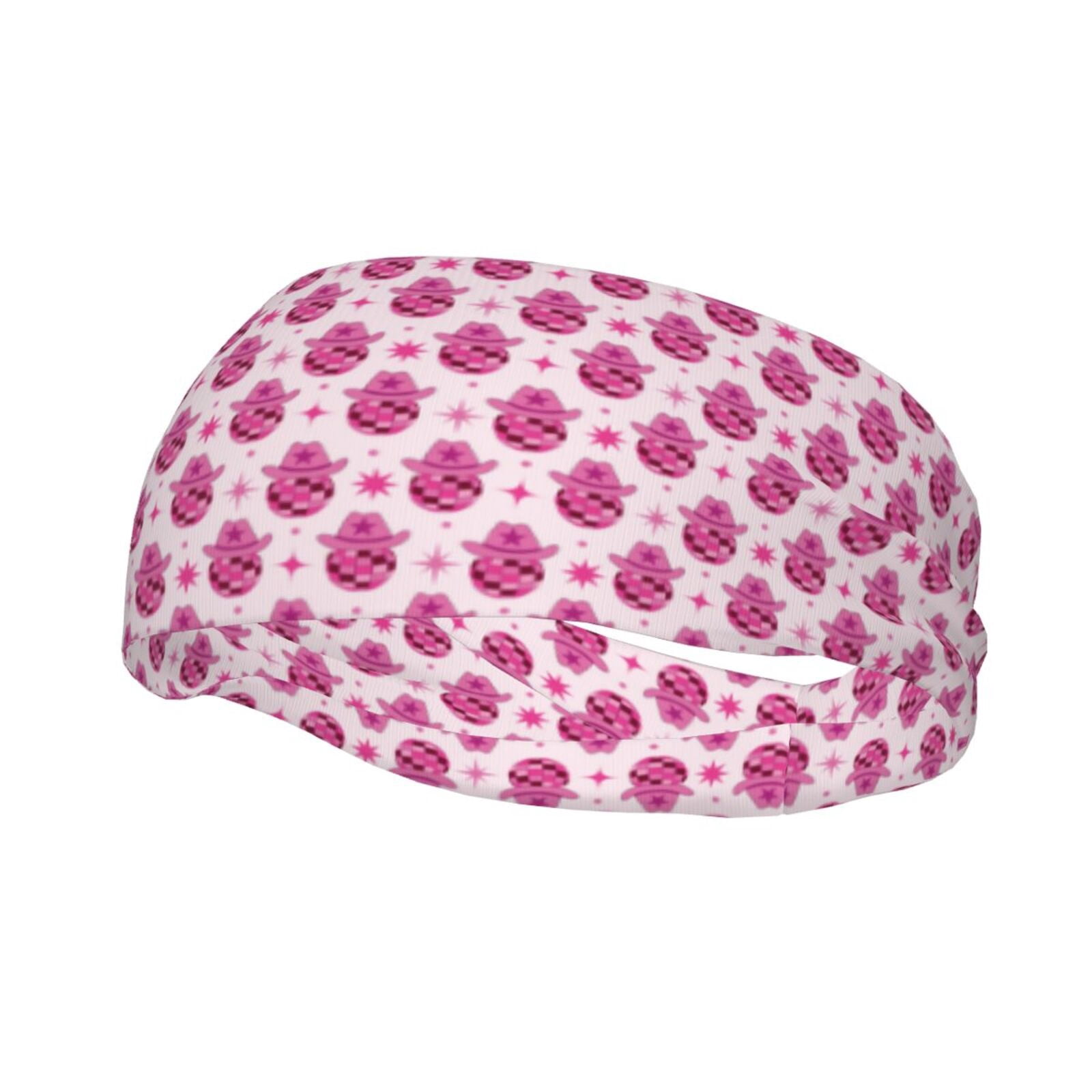 Junzan Groovy Pink Disco Balls for Sweatbands Sports Headband for Men ...