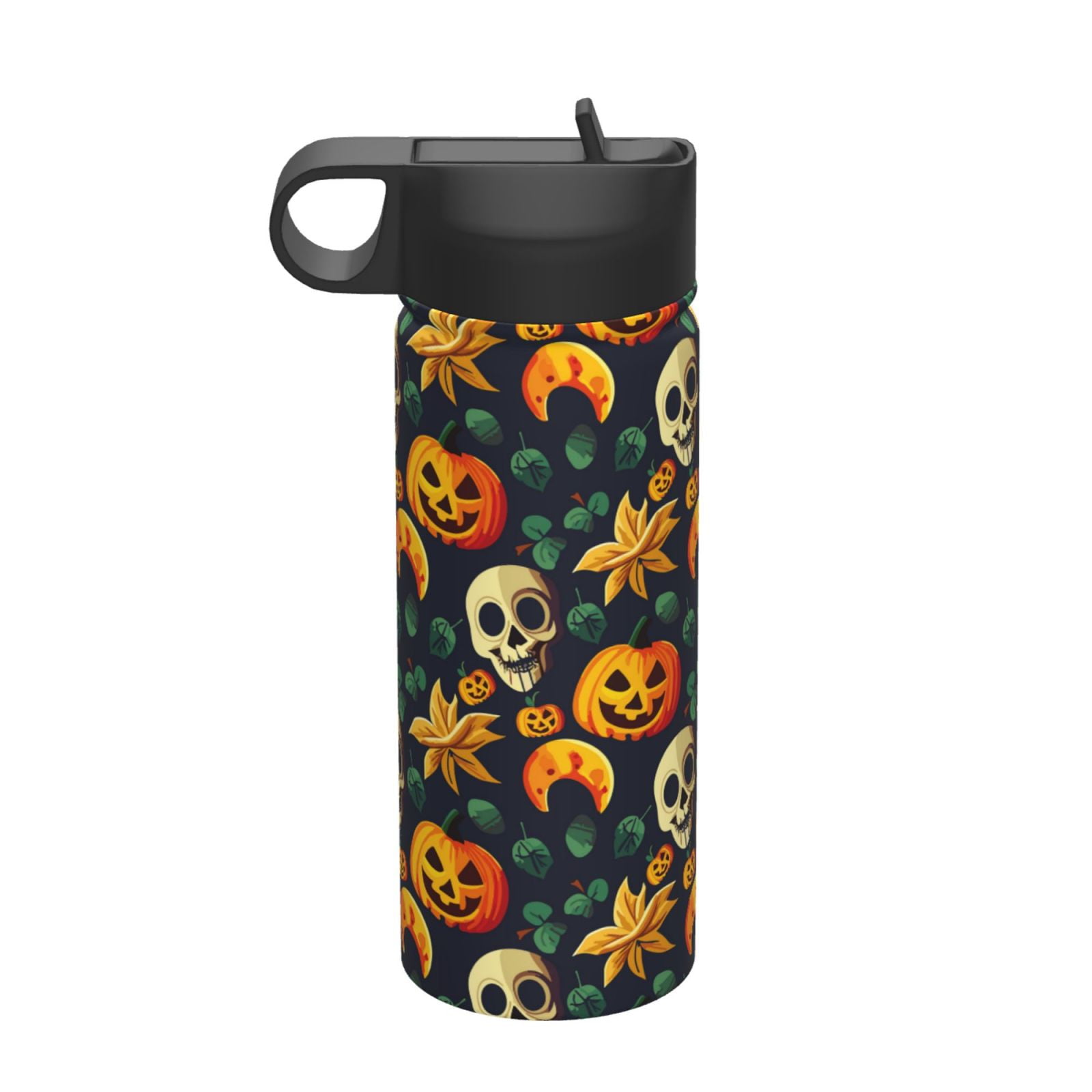 Junzan Halloween Skull Pattern Stainless Steel Sports Water Cup Flask ...