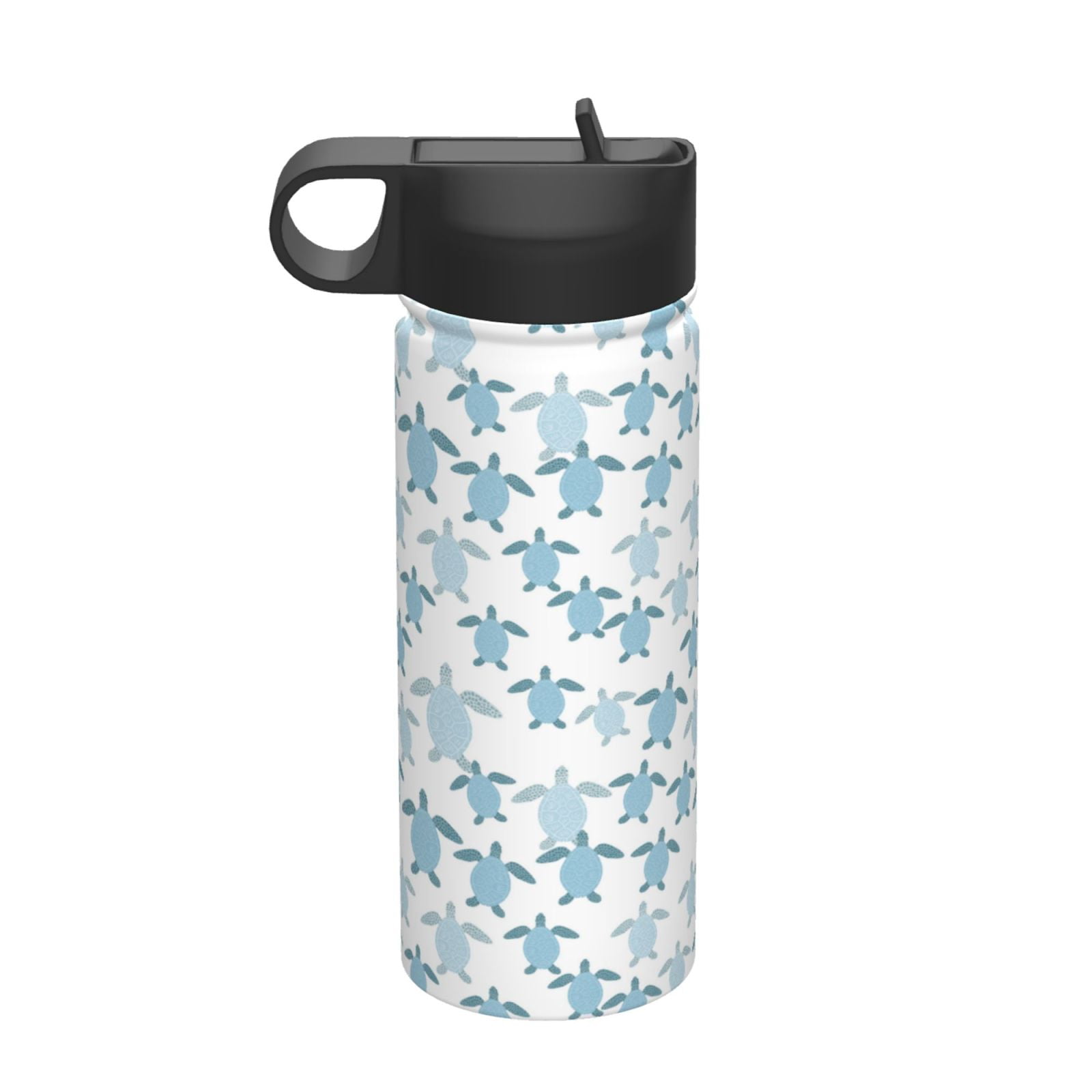 Junzan Hand Drawn Turtle Pattern Stainless Steel Sports Water Cup Flask ...