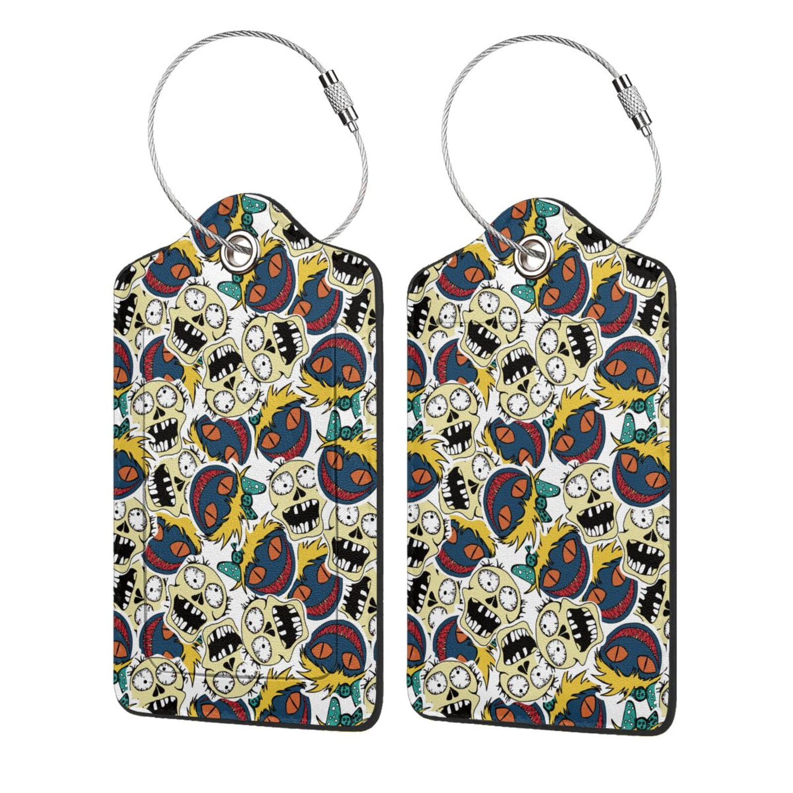 Junzan Happy Skeleton for Luggage Tags,Leather Luggage Tags for ...