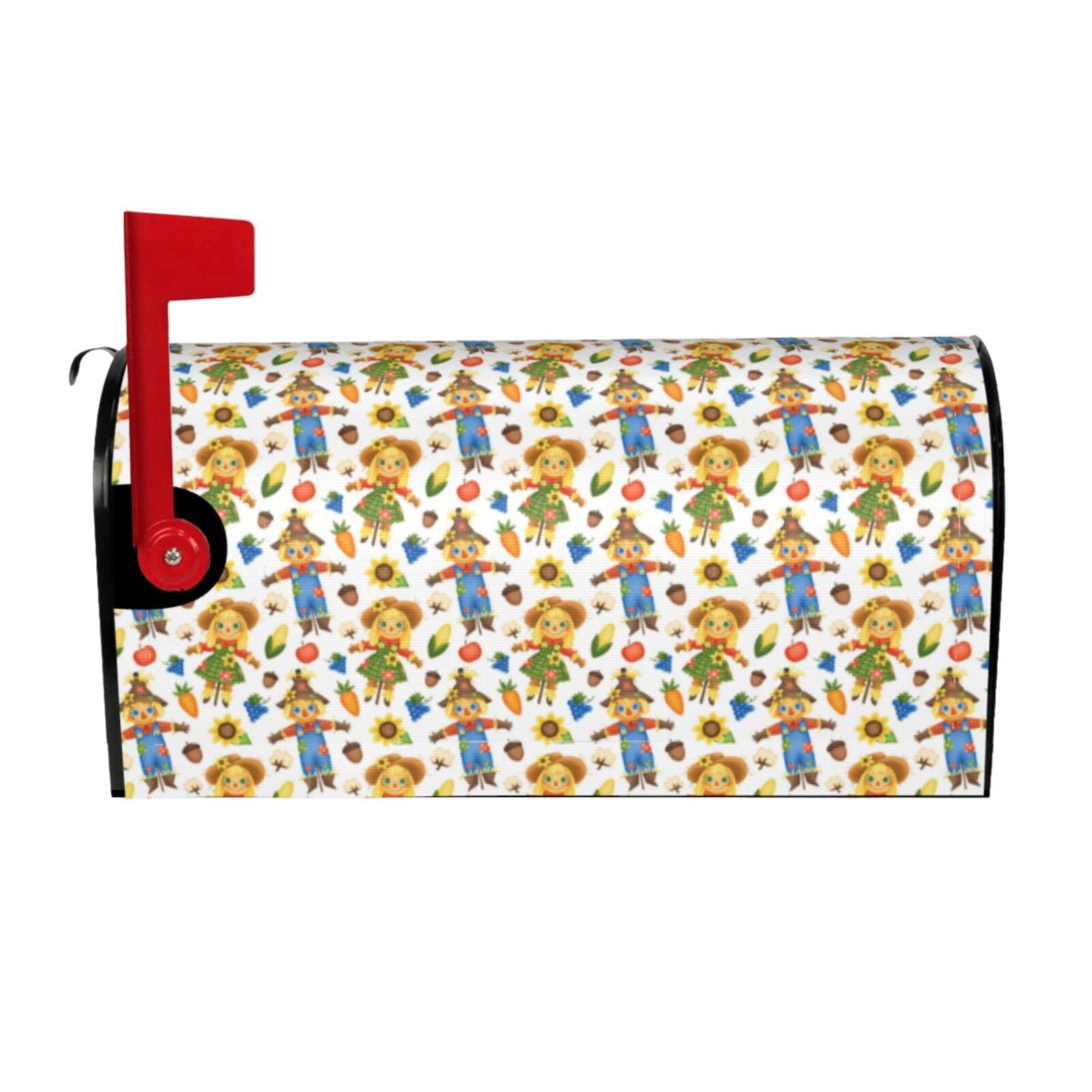 Junzan Harvest Scarecrow Pattern Pattern Mailbox Covers,Magnetic ...