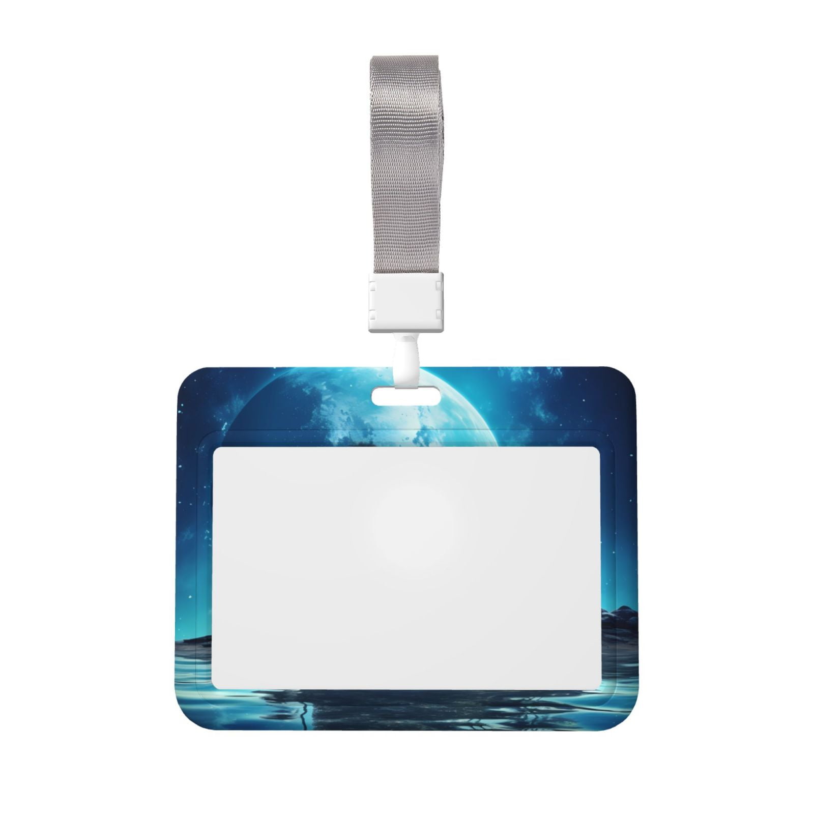 Junzan Hawaiian Beach Pirate Moon ID Badge Holder with Windows Key Card ...