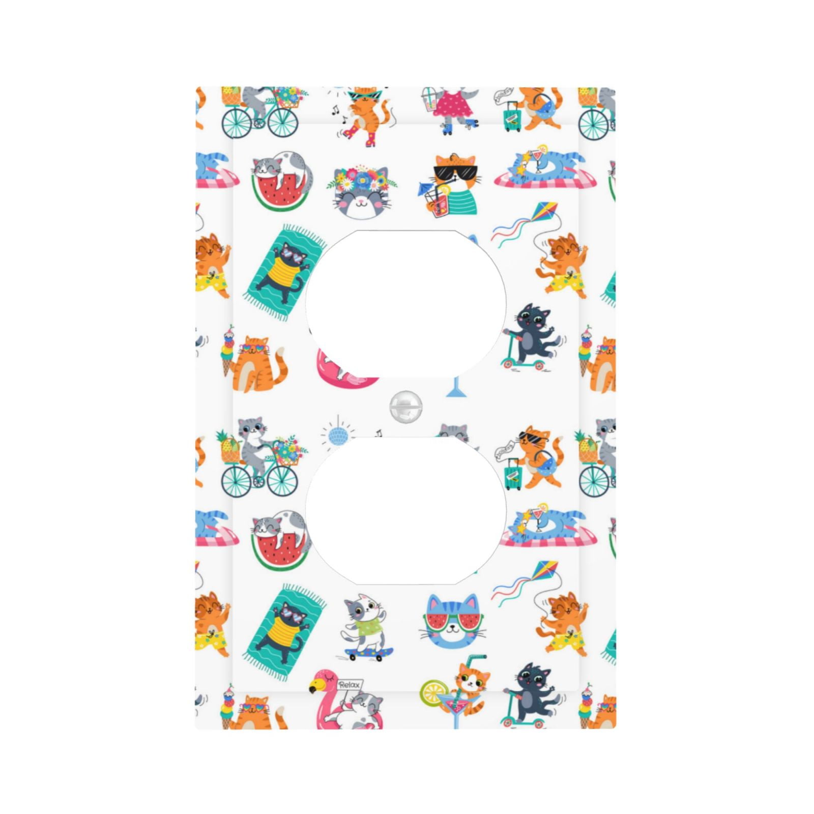 Junzan Hello Summer Cat for Electrical Outlet Covers, 5" x 3" Electric ...