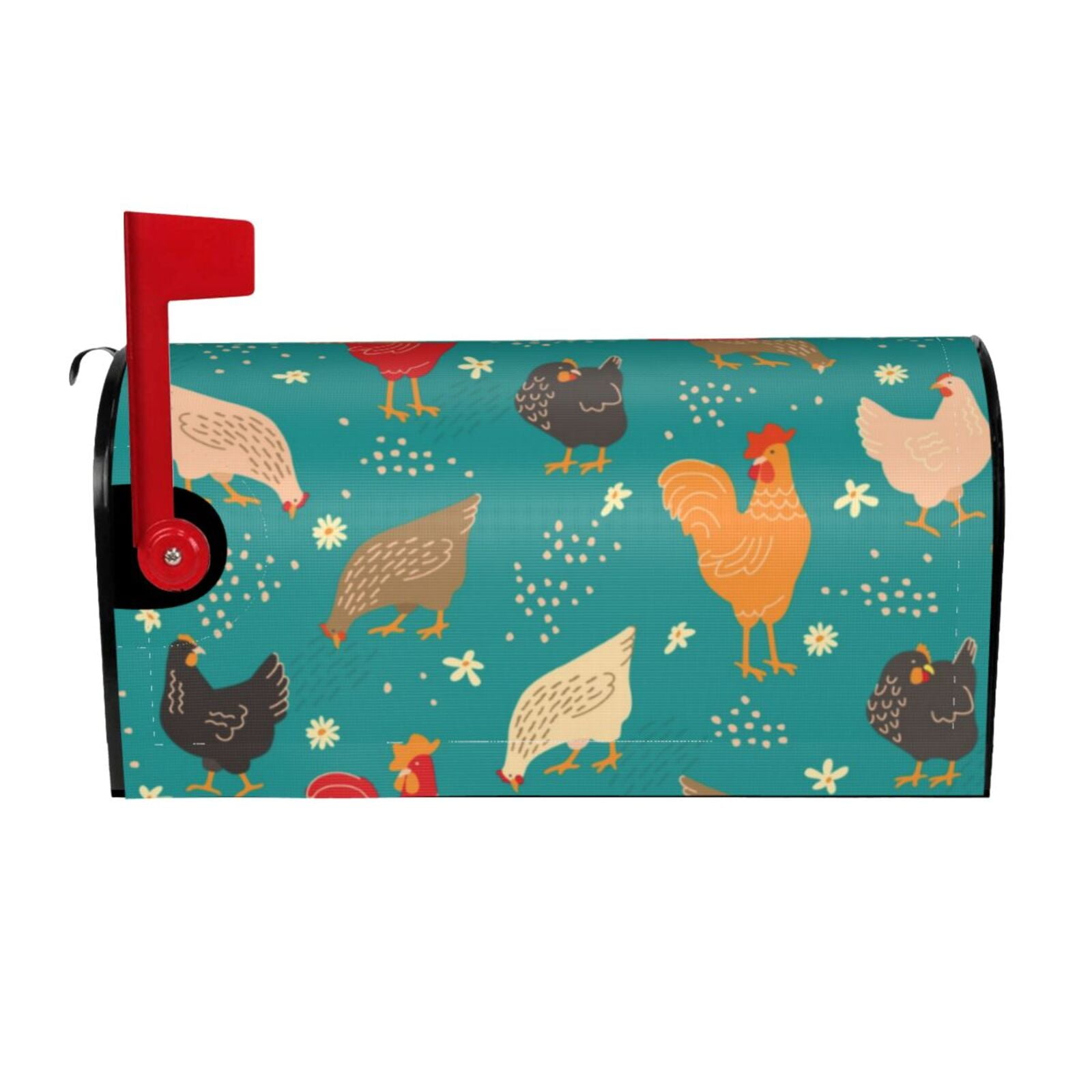 Junzan Hens And Rooster Pattern Mailbox Covers,Magnetic Mailbox ...