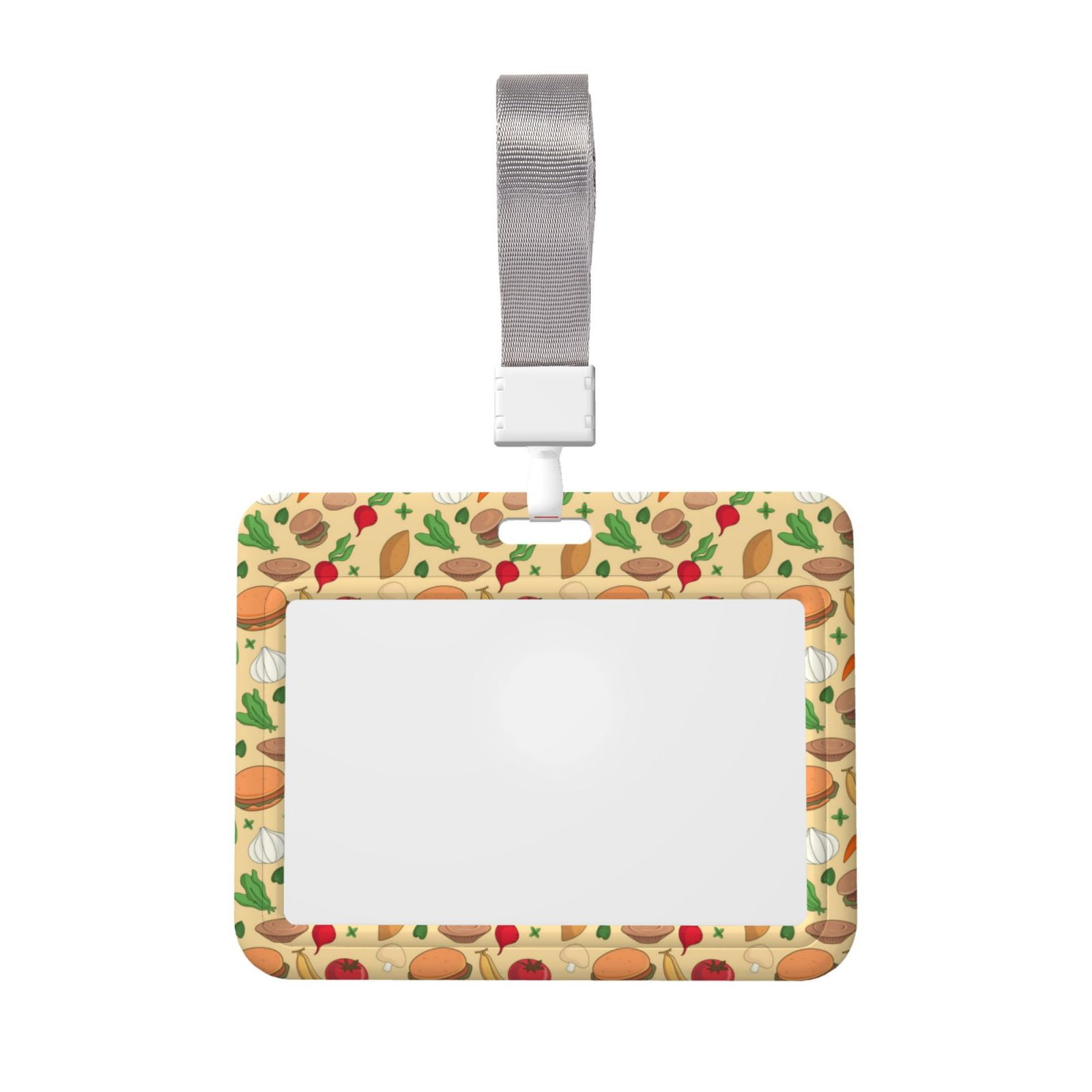 Junzan Herb Of Burger ID Badge Holder with Windows Key Card Work Badge ...