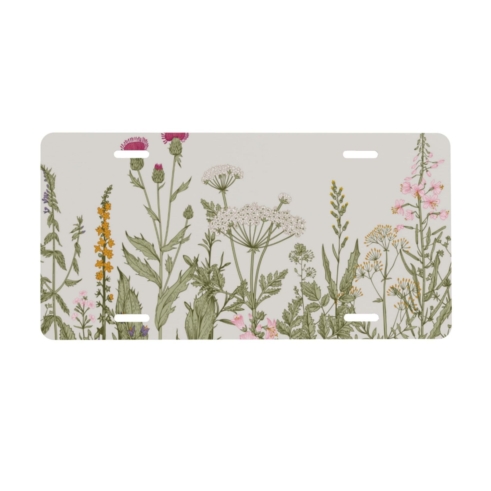 Junzan Herbs And Wildflowers Front License Plate Covers Decorative Car ...