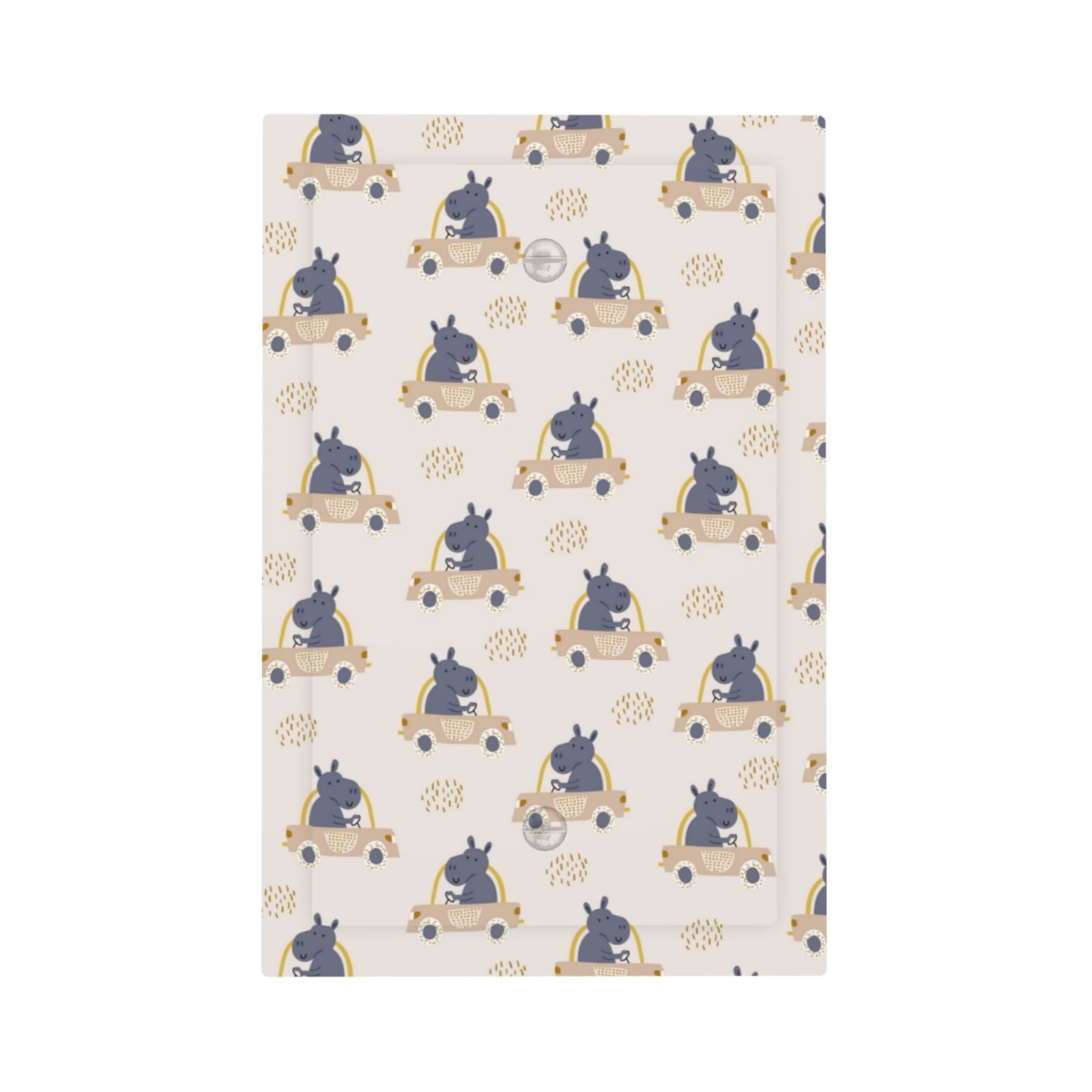 Junzan Hippos Driving A Car for Electrical Outlet Covers, 5" x 3 ...