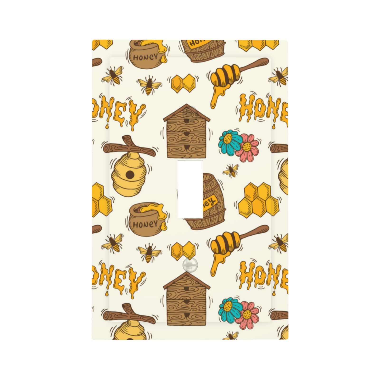 Junzan Honeycomb And Honey for Electrical Outlet Covers, 5" x 3 ...
