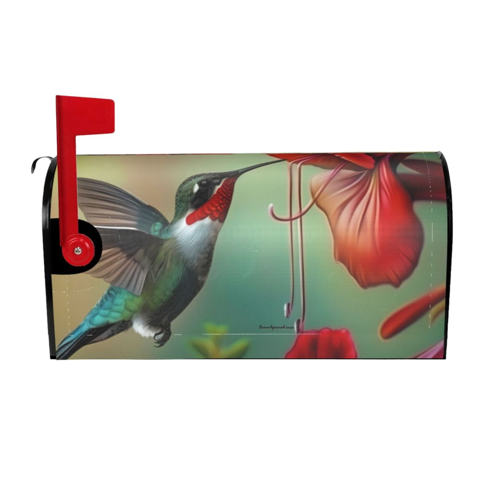 Junzan Hummingbird Floral Paradise Pattern Mailbox Covers,Magnetic ...