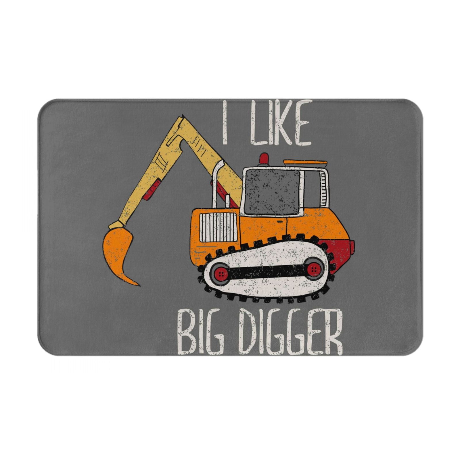 Junzan I Like Big Digger Custom Funny Welcome Doormat Personalized Door ...